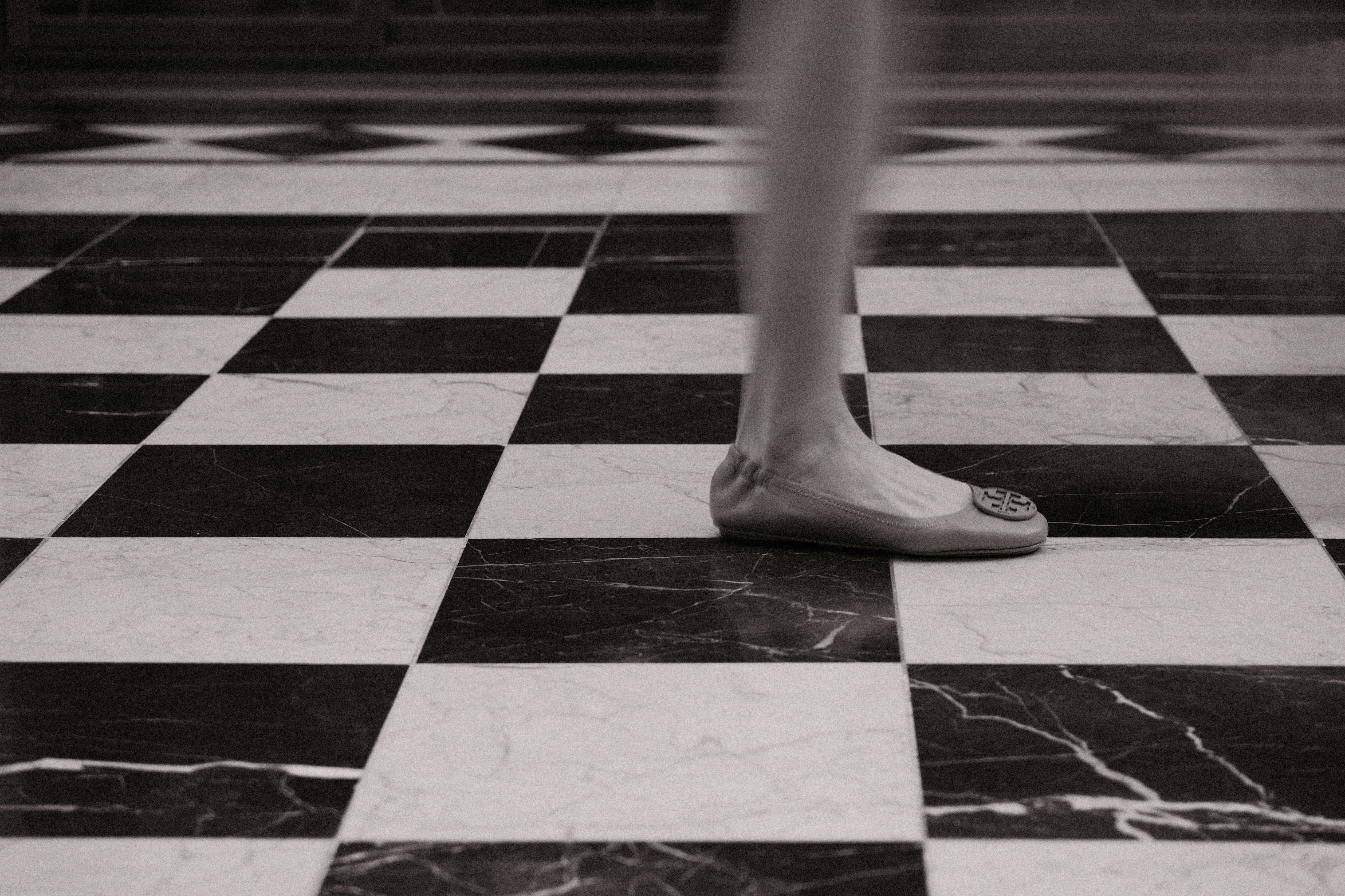 Footstep on a Checkered Stage