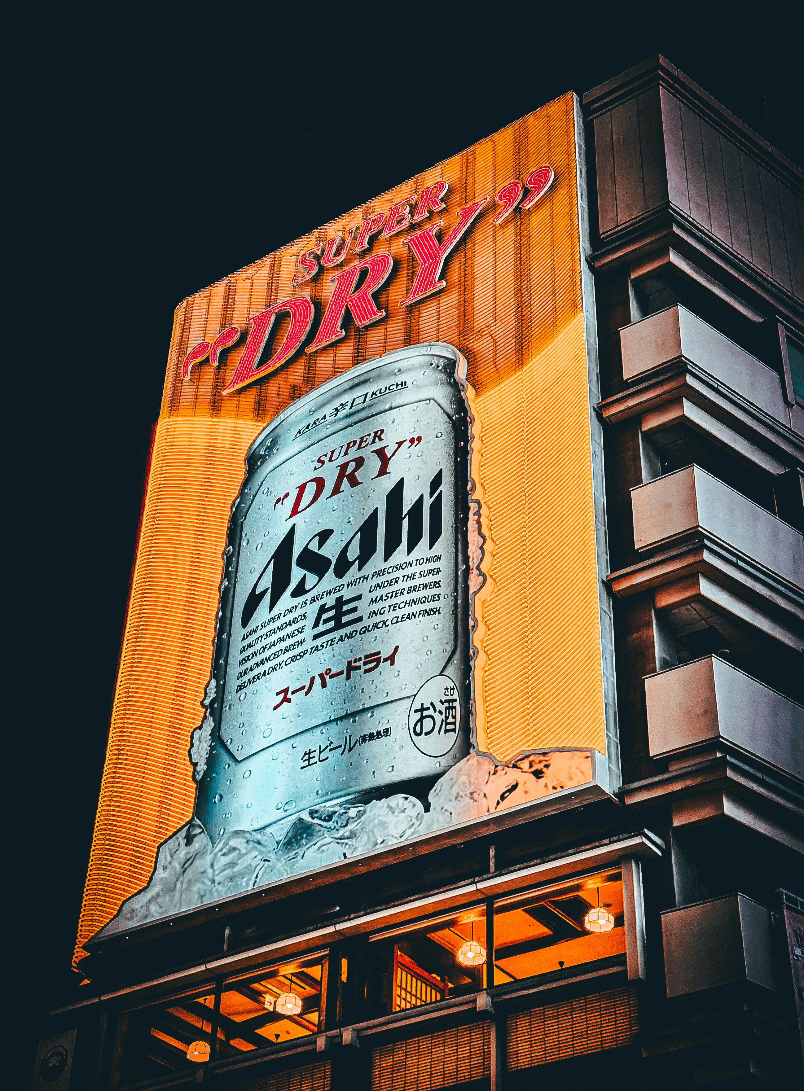 Neon Signage and a Frosted Frontal Can: Asahi Illuminates the Night