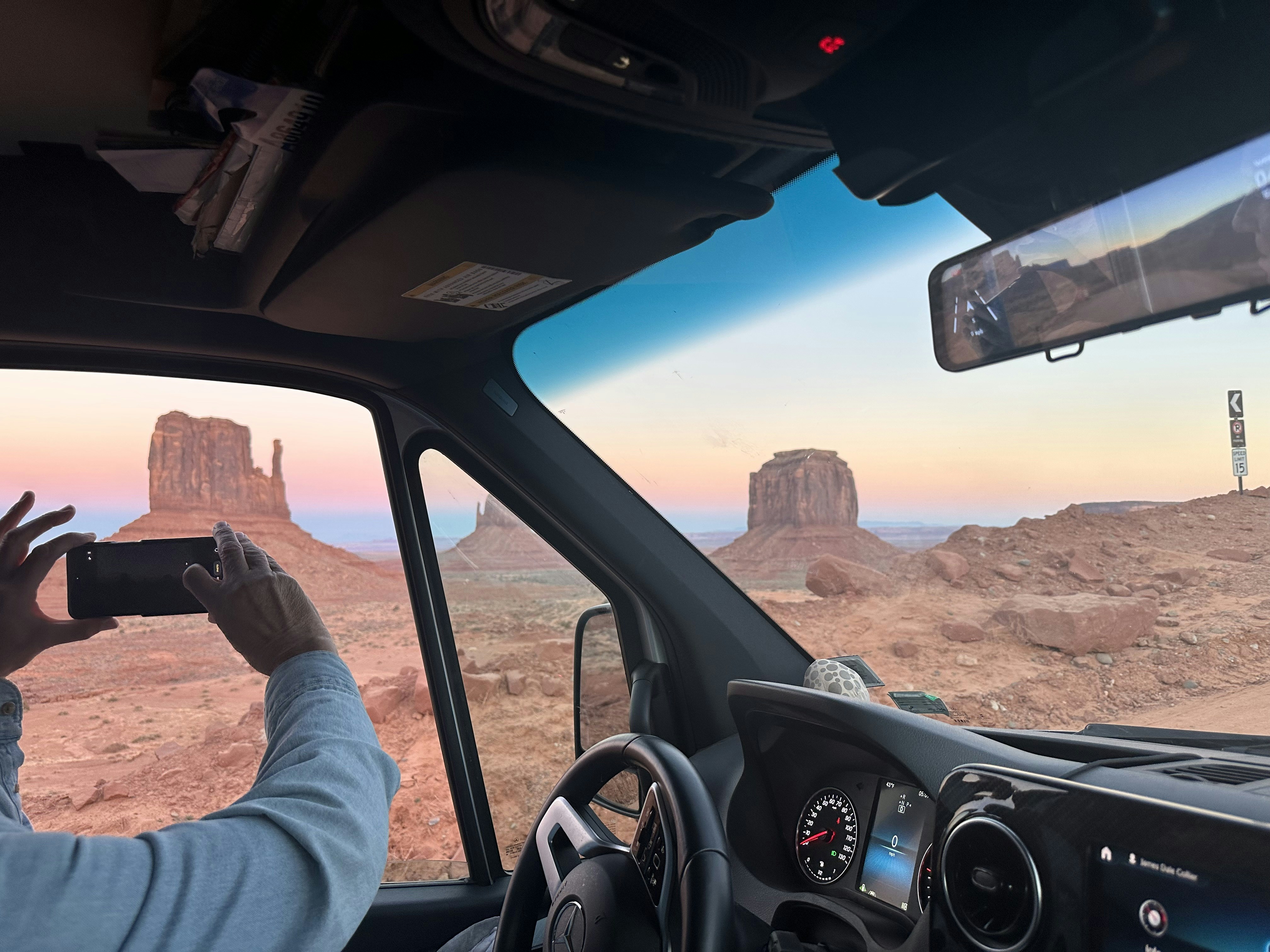 Desert Drive: Capturing Monument Valley through a Truck Cab Window