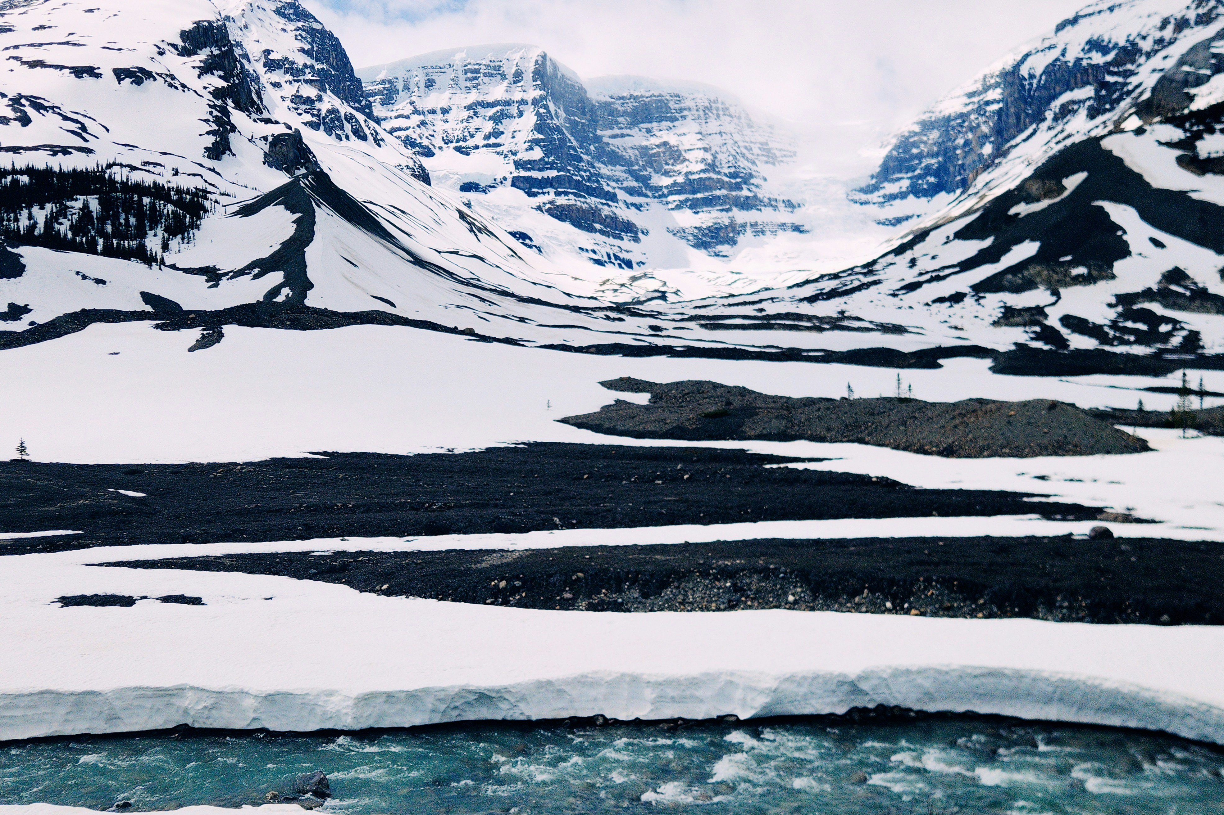 Glacial Vales and Snow-Schist Beneath Mountain Rims
