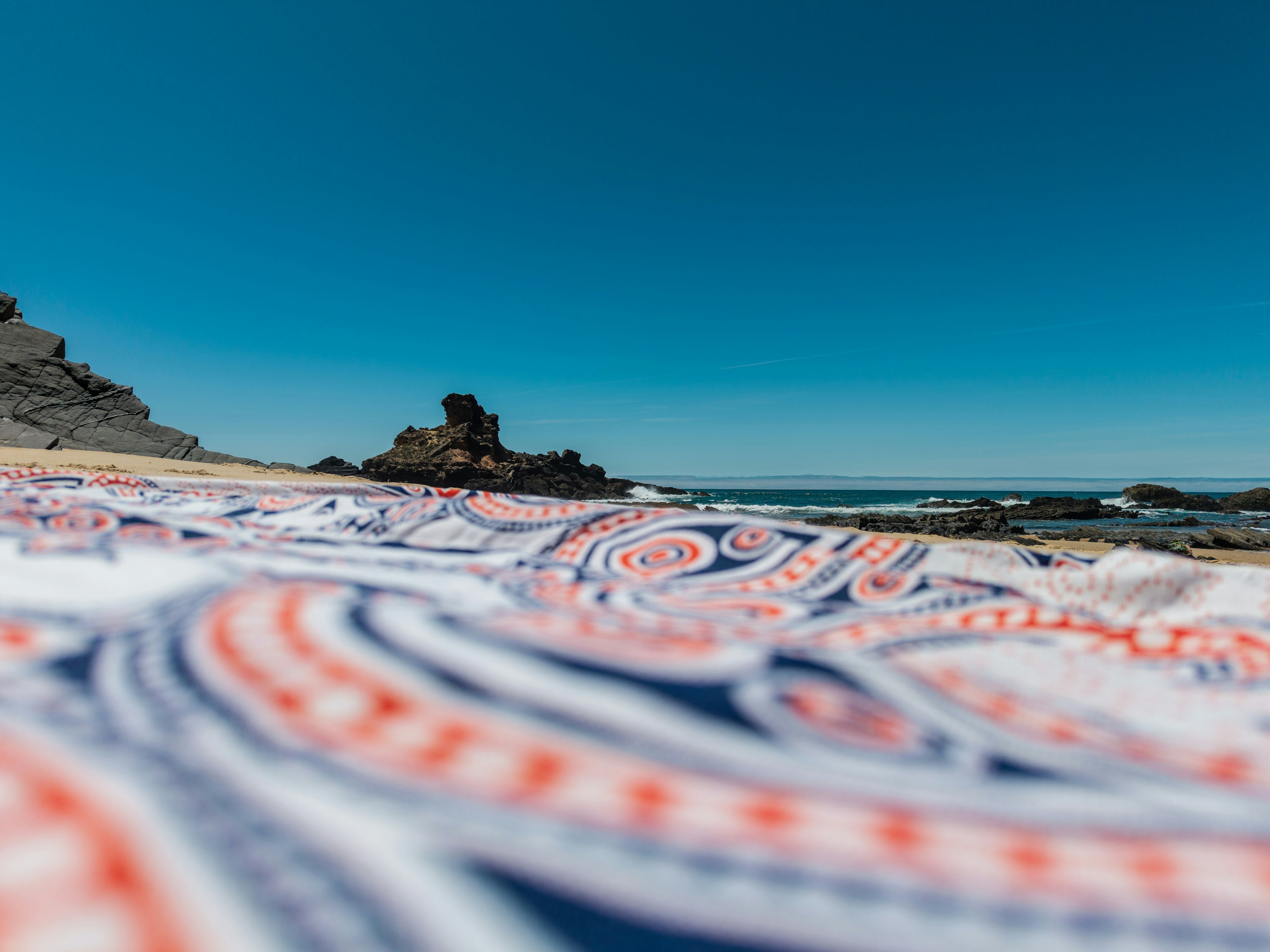 Sandy Textile Converges to a Distant Rock Outcrop