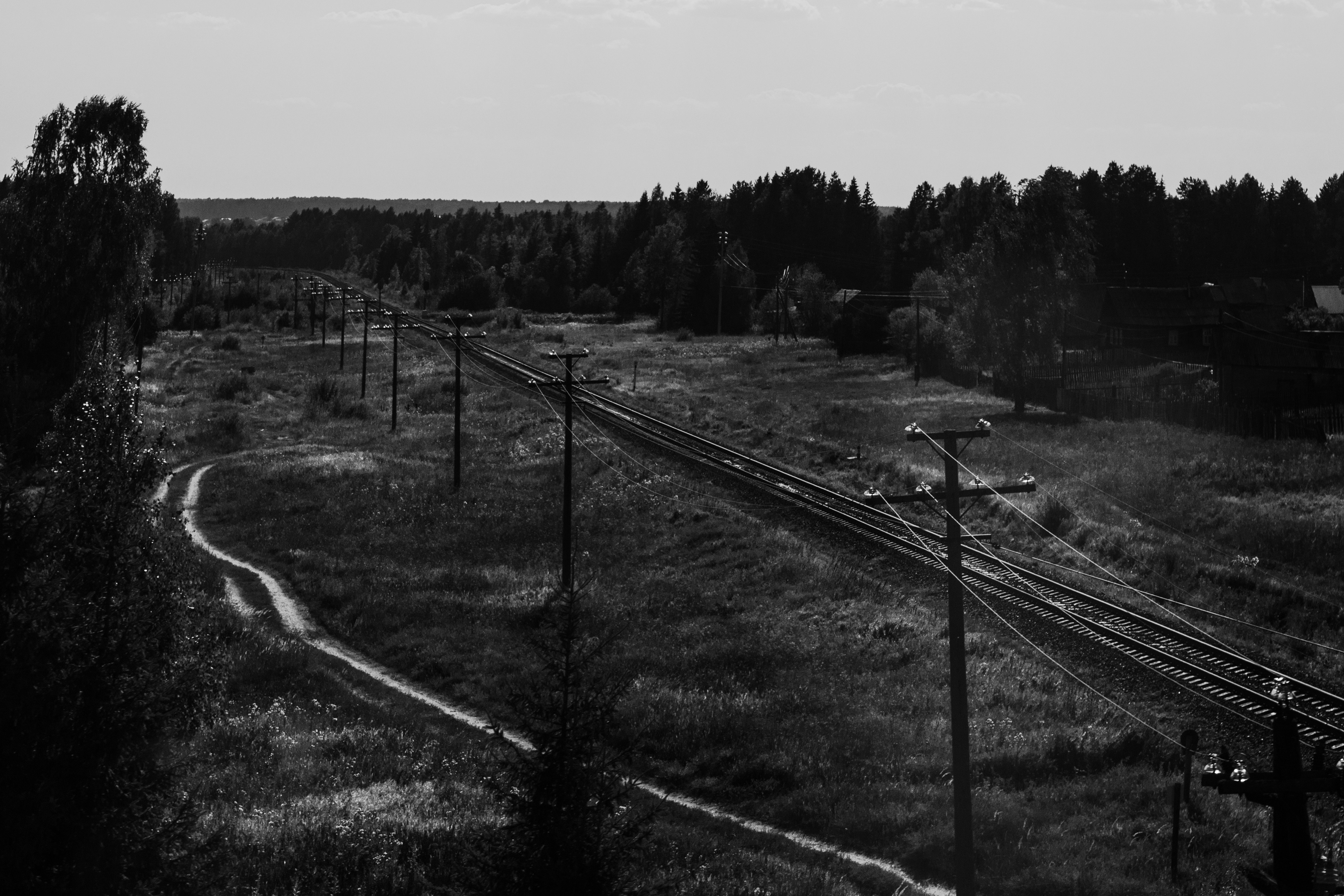Railway Threads Through Quiet Prairie
