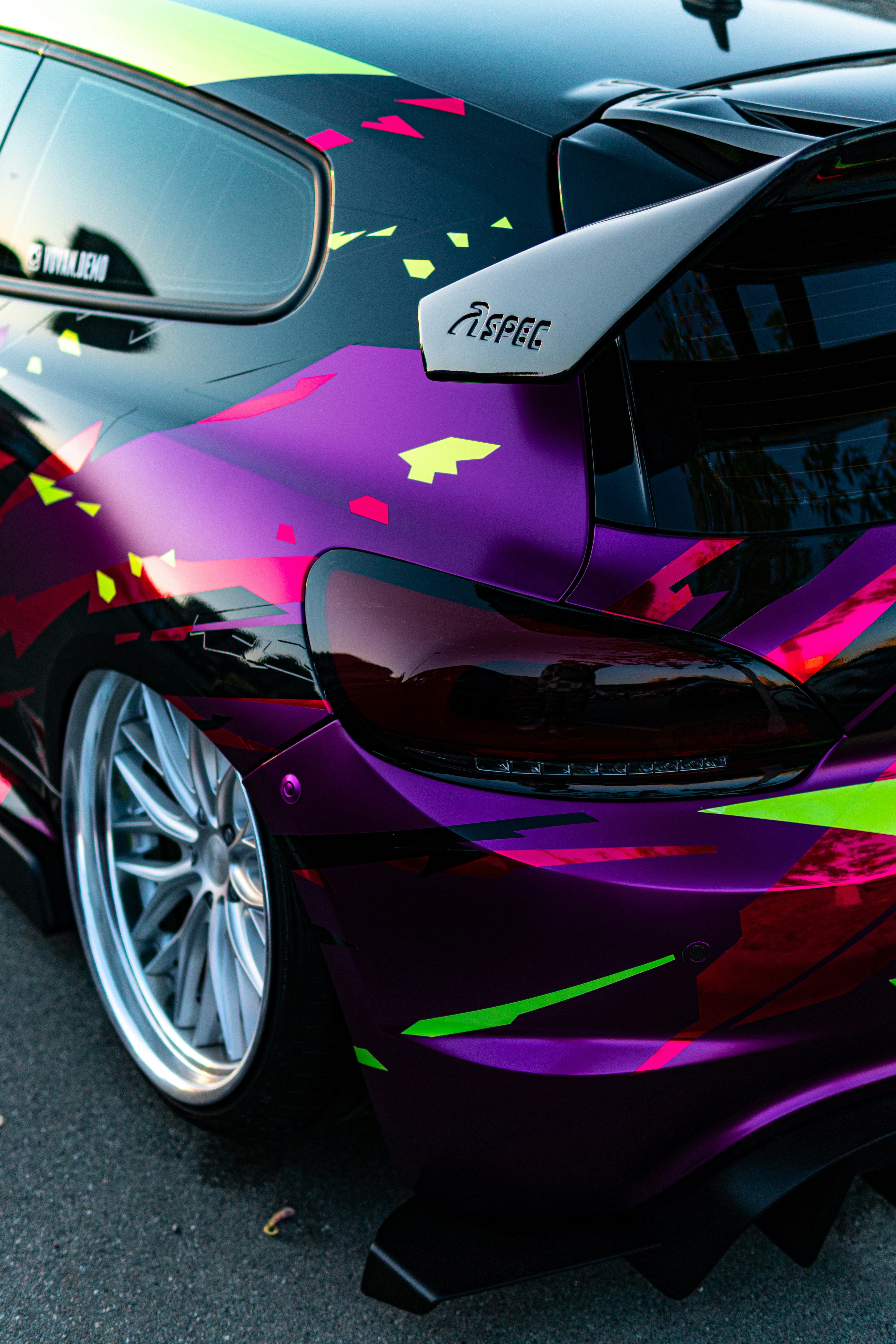 Neon Mirage: A Metallic Galaxy on Wheels