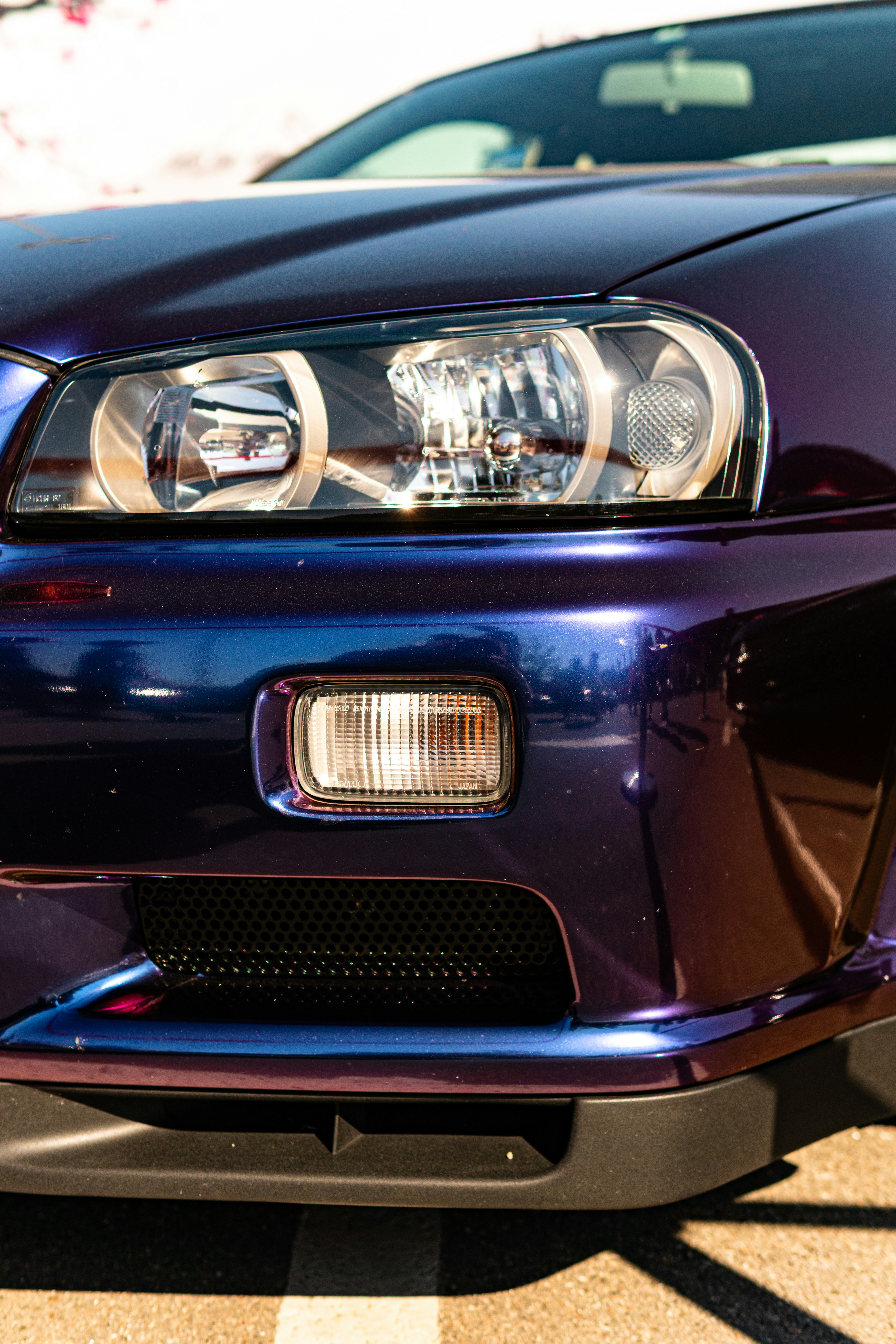 Vibrant Purple Front Quarter Portrait of a Car