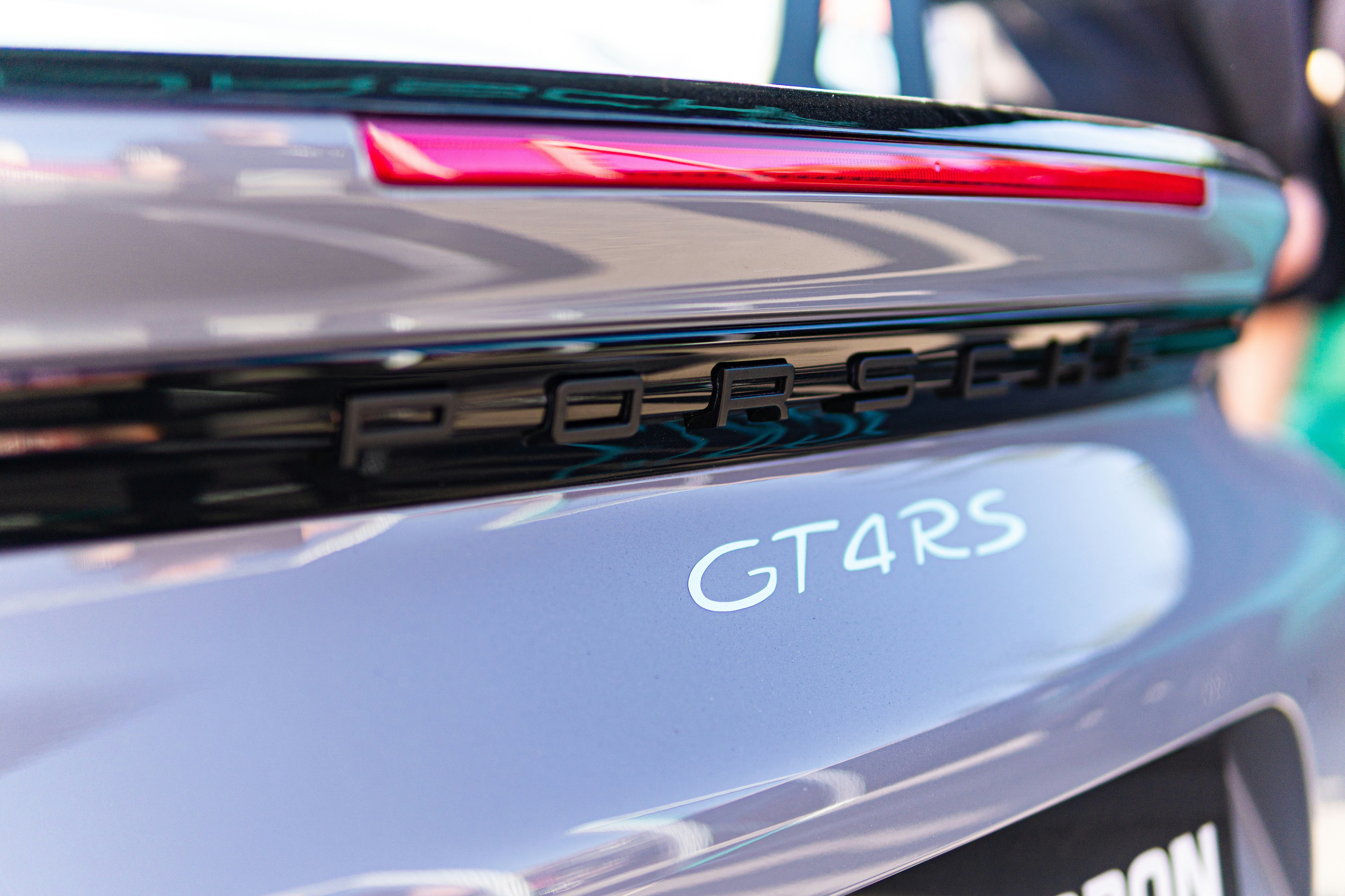 Rear Badge and GT4s Script on a Porsche