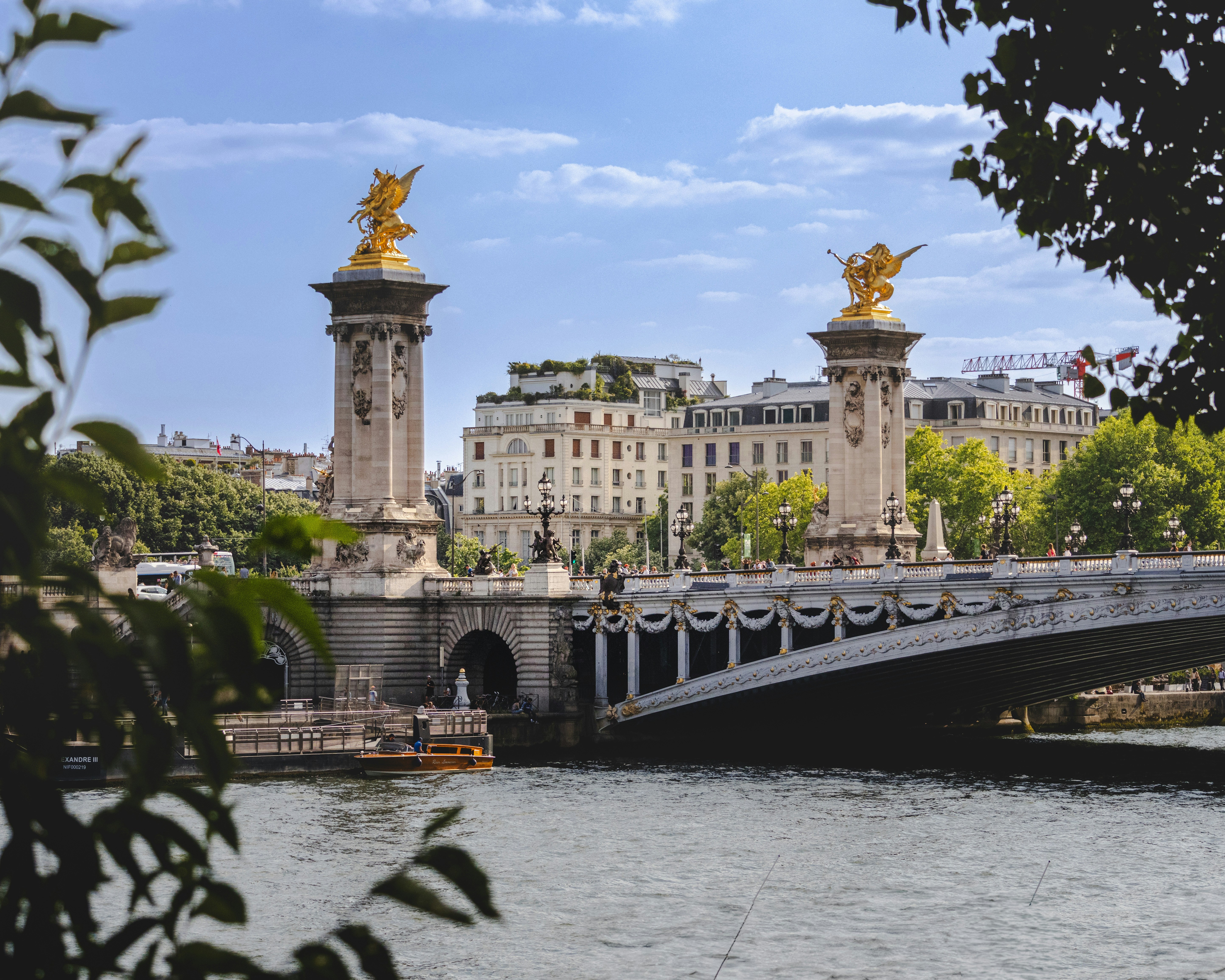 Golden Statues Over the Seine: A Timeless Bridge Vista