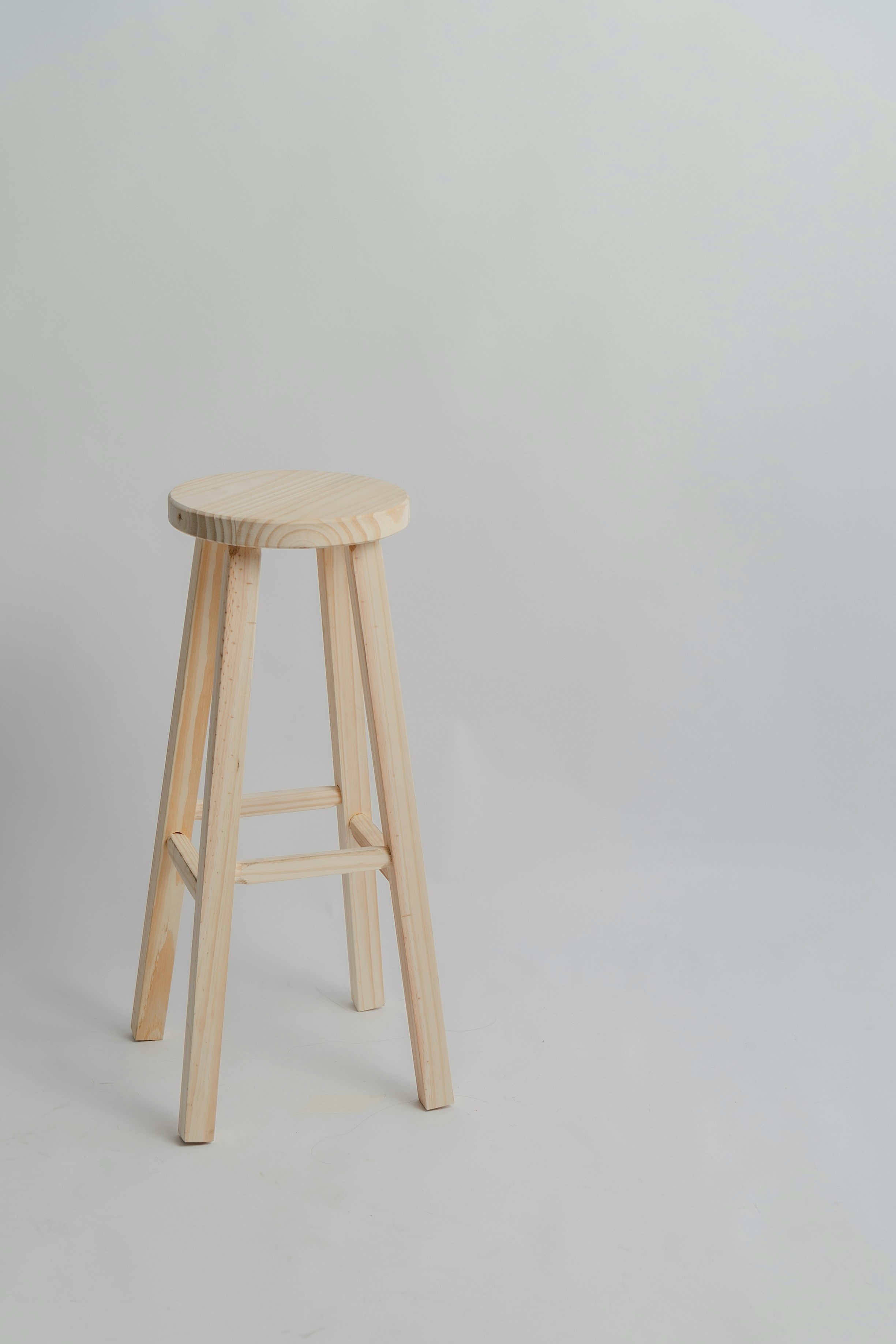 Minimal Stool in a Vast Studio