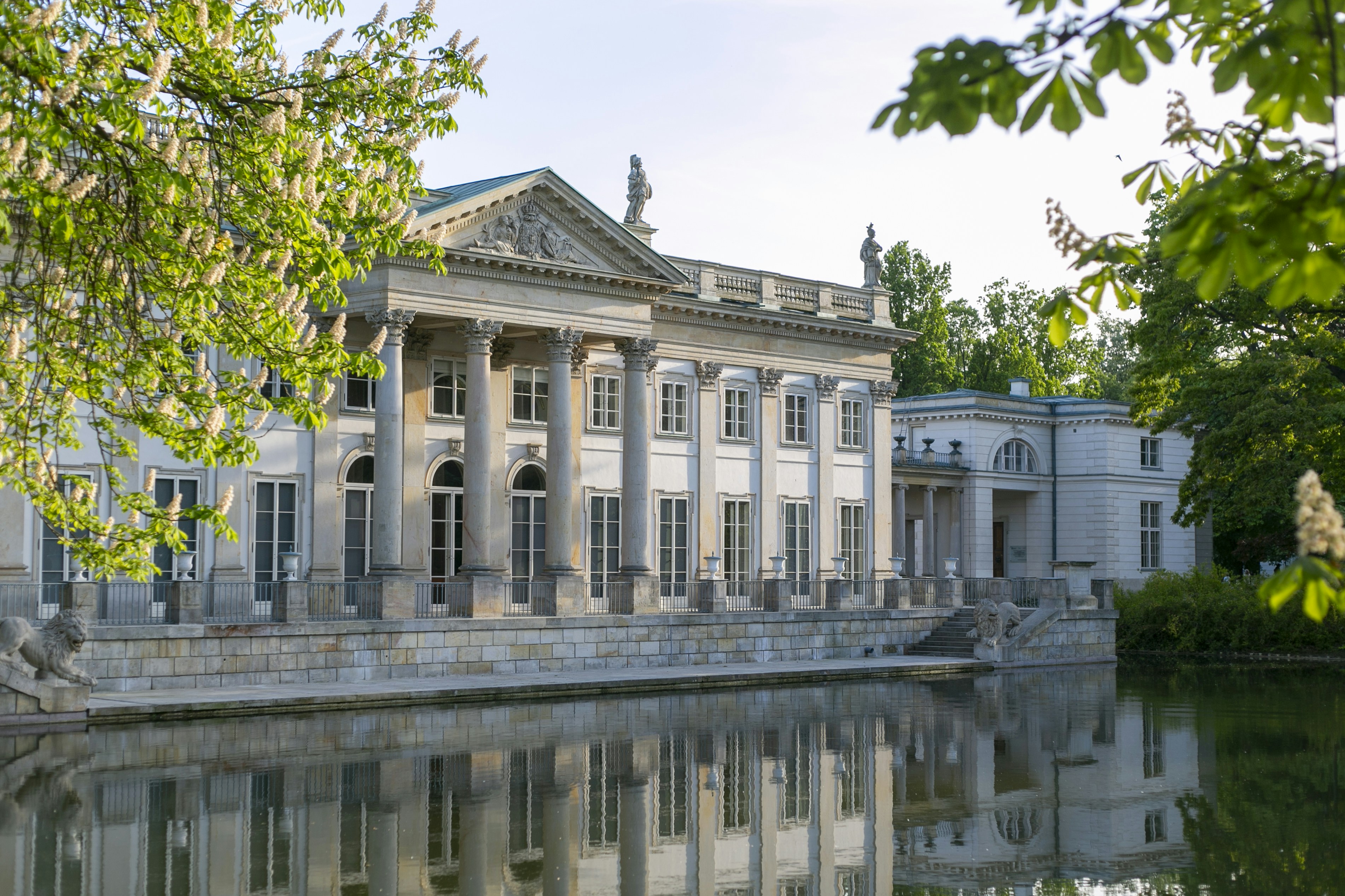 Stone Colonnade by the Water: A Quiet Federalist Estate