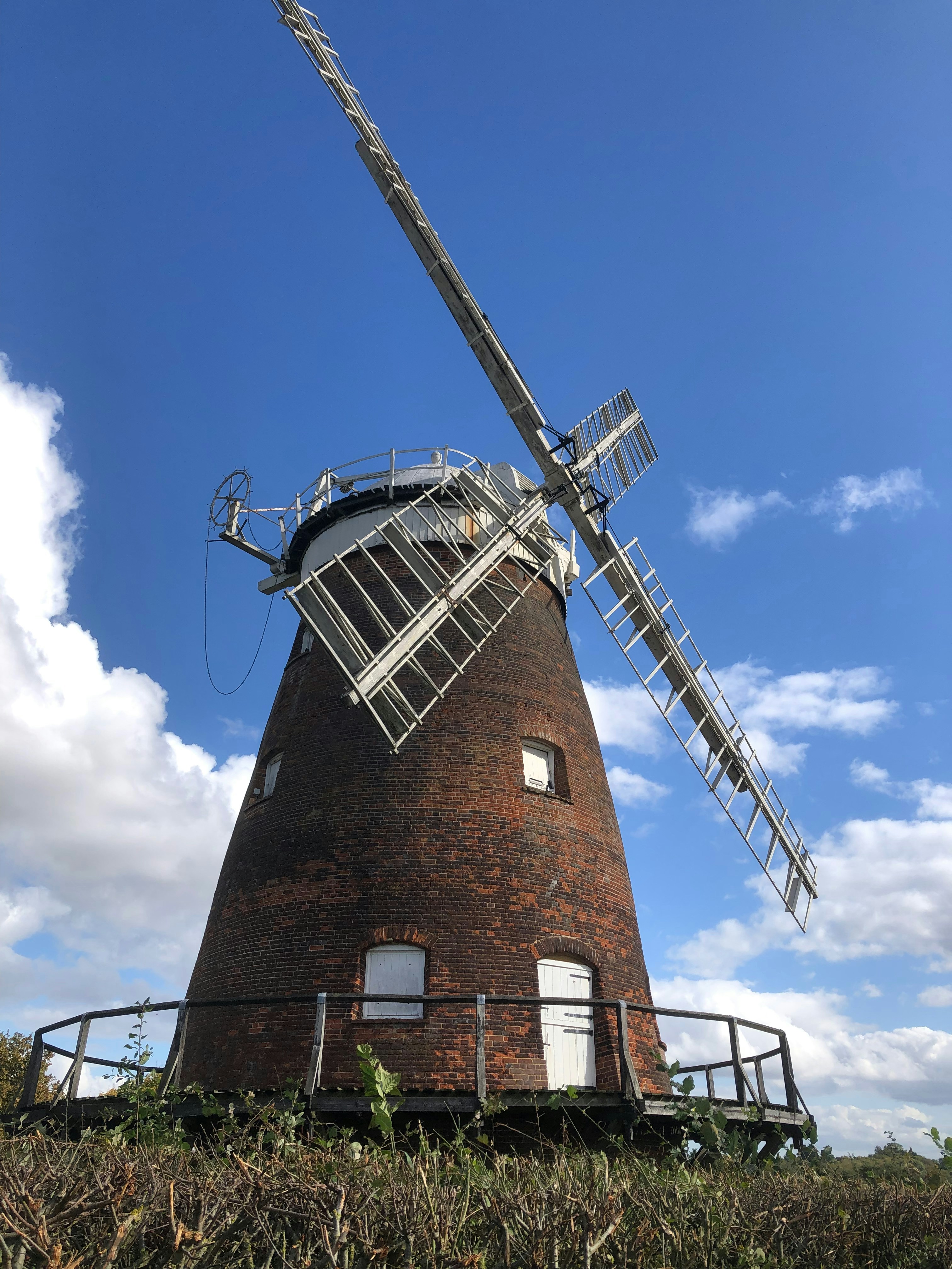 Windmill Sentinel under a Crisp Blue Sky