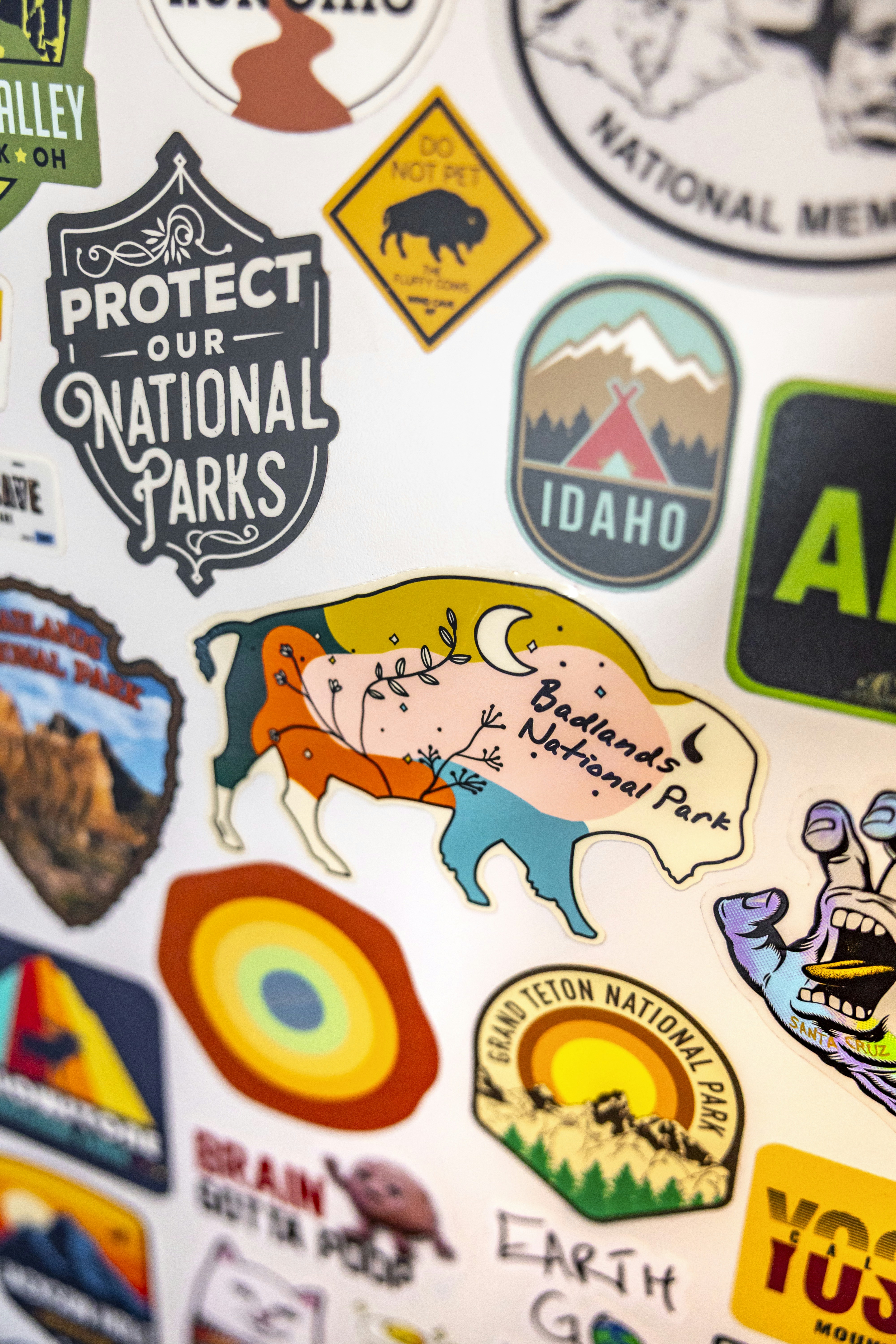 Sticker Mosaic: A Colorful Parade of National Parks