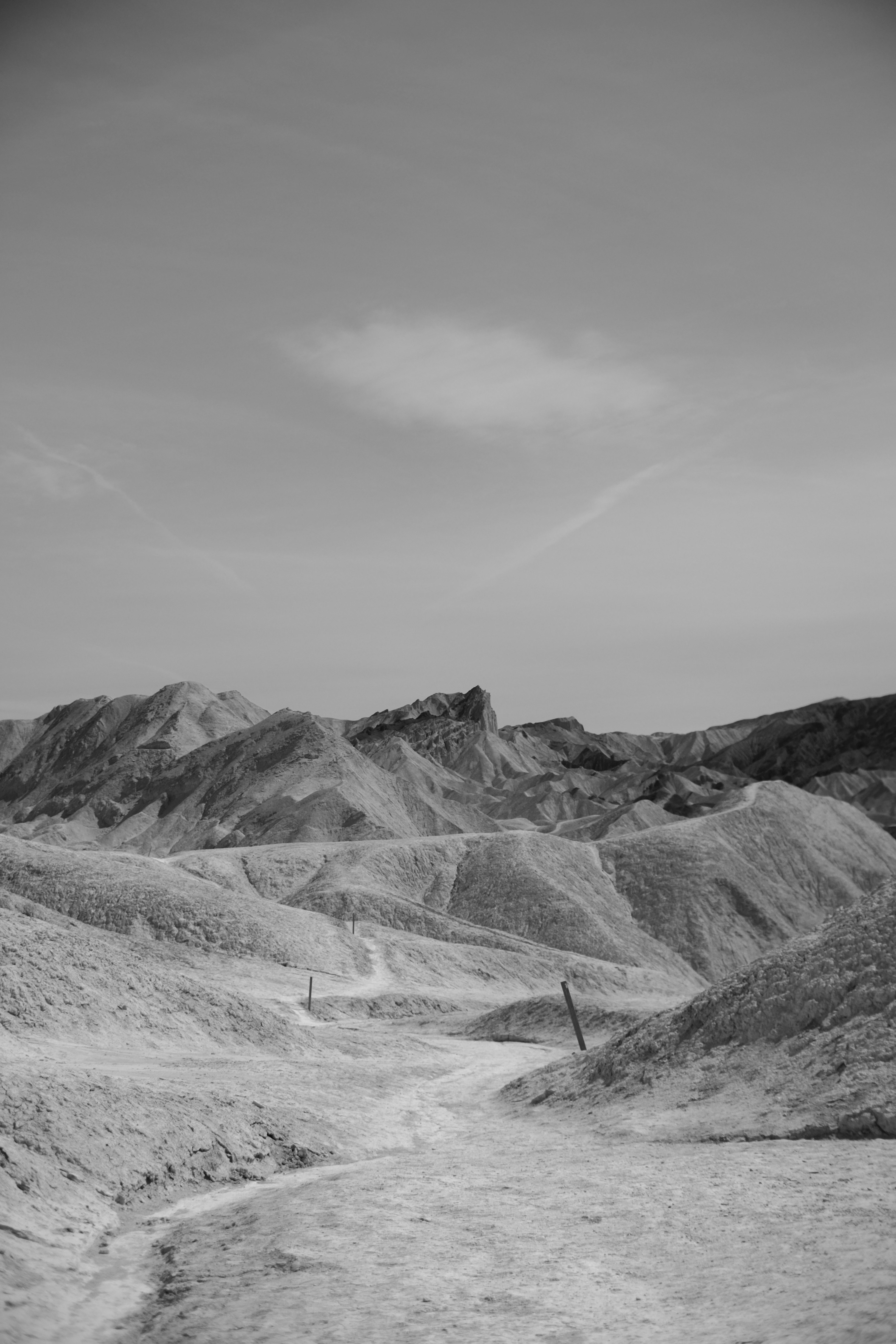 Dusty Path through Eroded Peaks