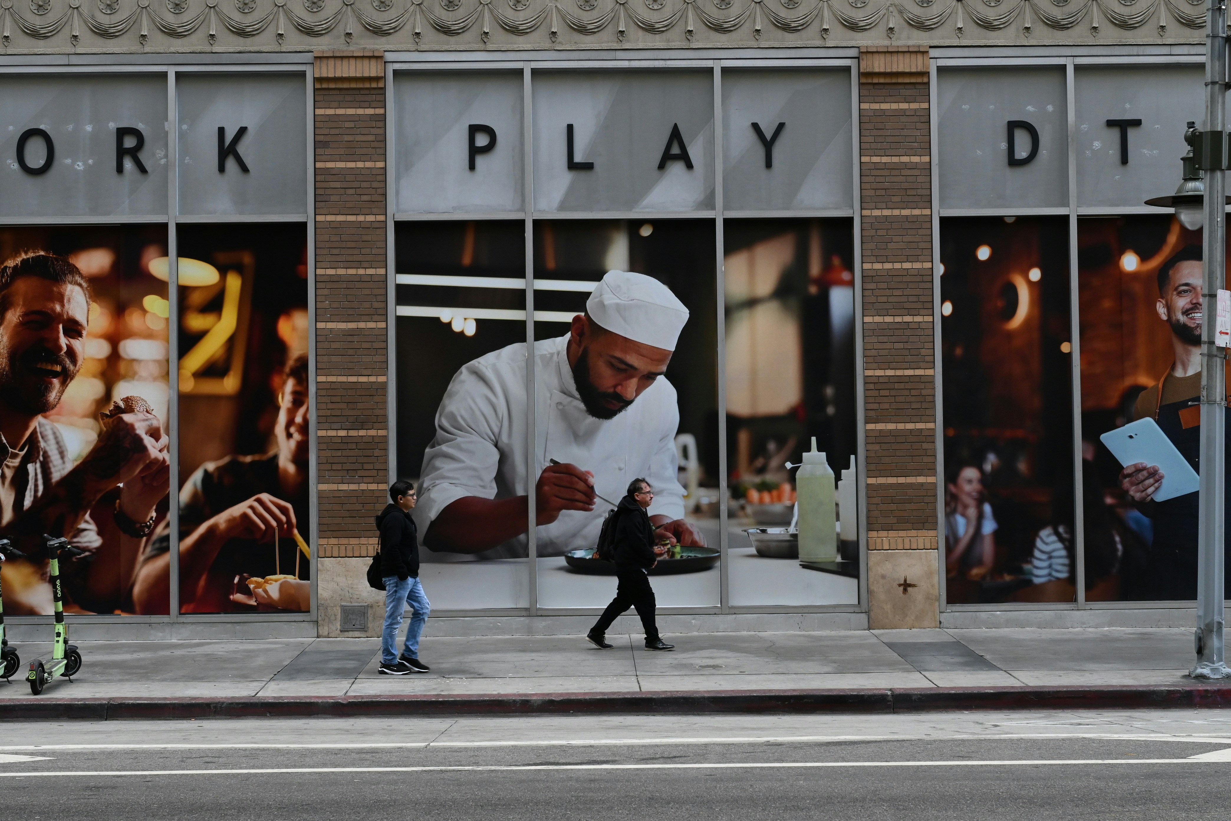Chef in the Window: Street Scene of a Culinary Exhibit