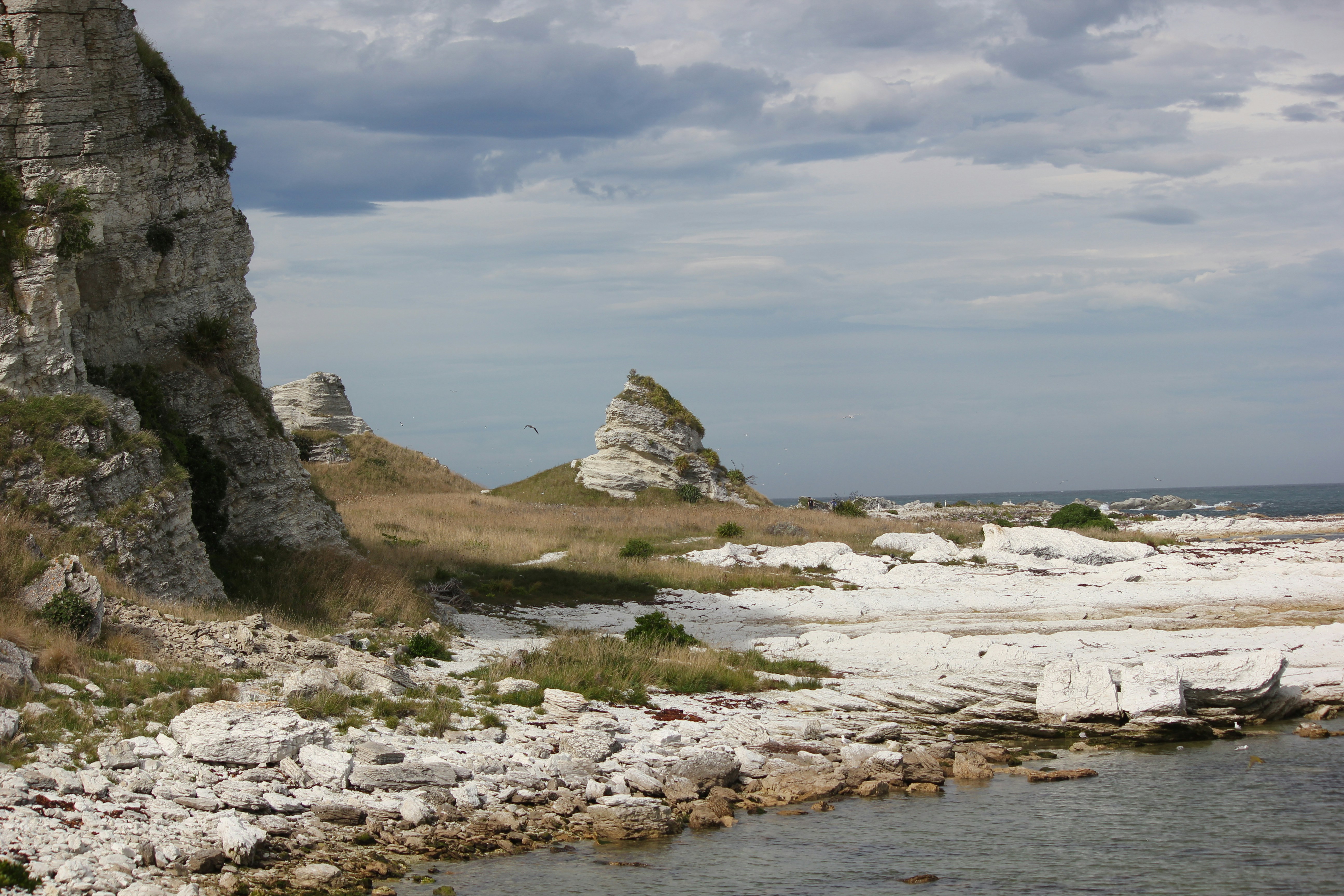 Sea-stack Sentinel: rugged shoreline with towering cliffs