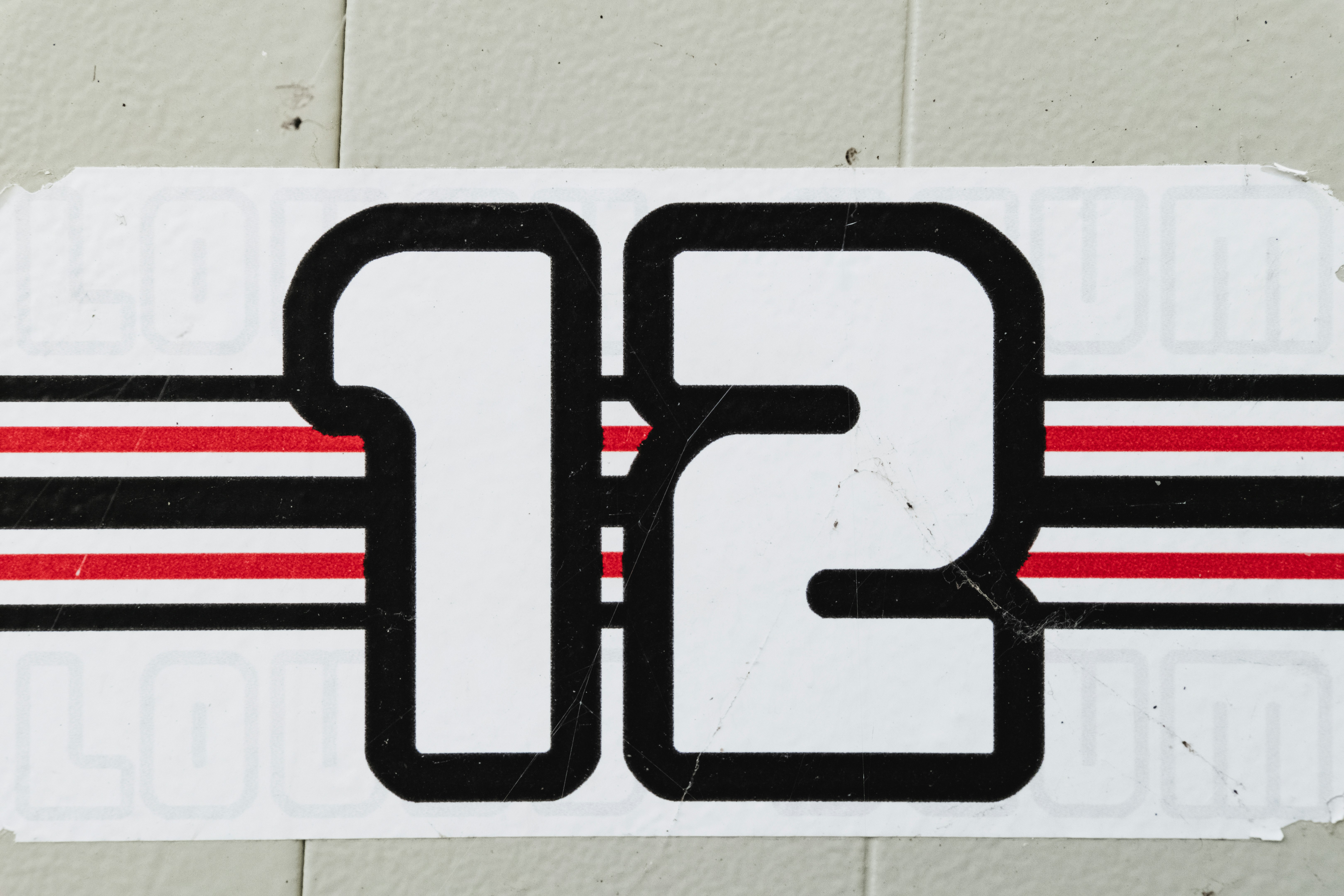 Number Twelve in Bold Stripes