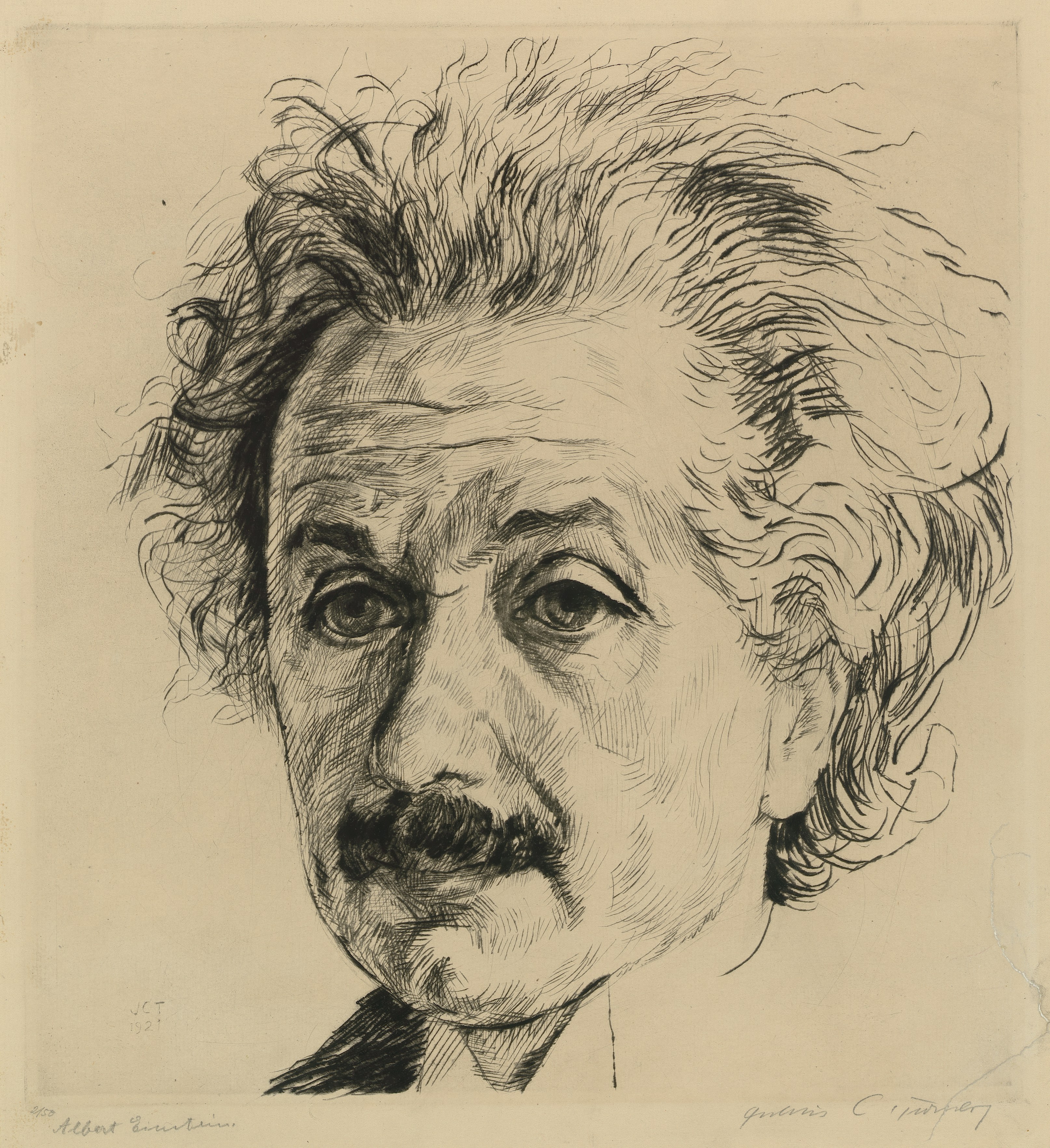 Albert Einstein, Artist Julius C. Turner, 1881 - 1948, Sitter Albert Einstein, 14 Mar 1879 - 18 Apr 1955, Credit Line National Portrait Gallery, Smithsonian Institution, Date 1921, Record ID npg_NPG.72.56