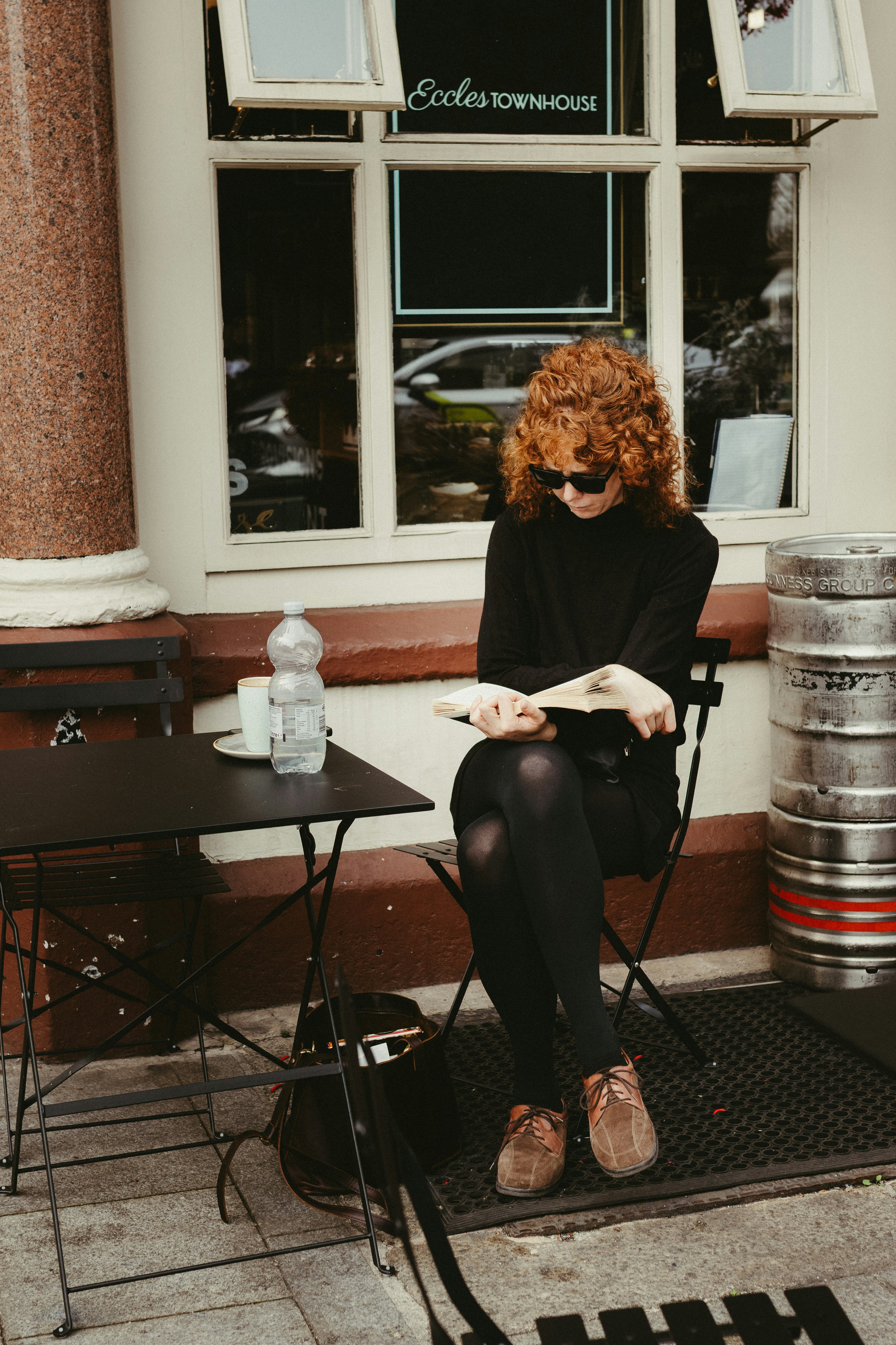 A Quiet Moment: Reading Outside Eclectica Café