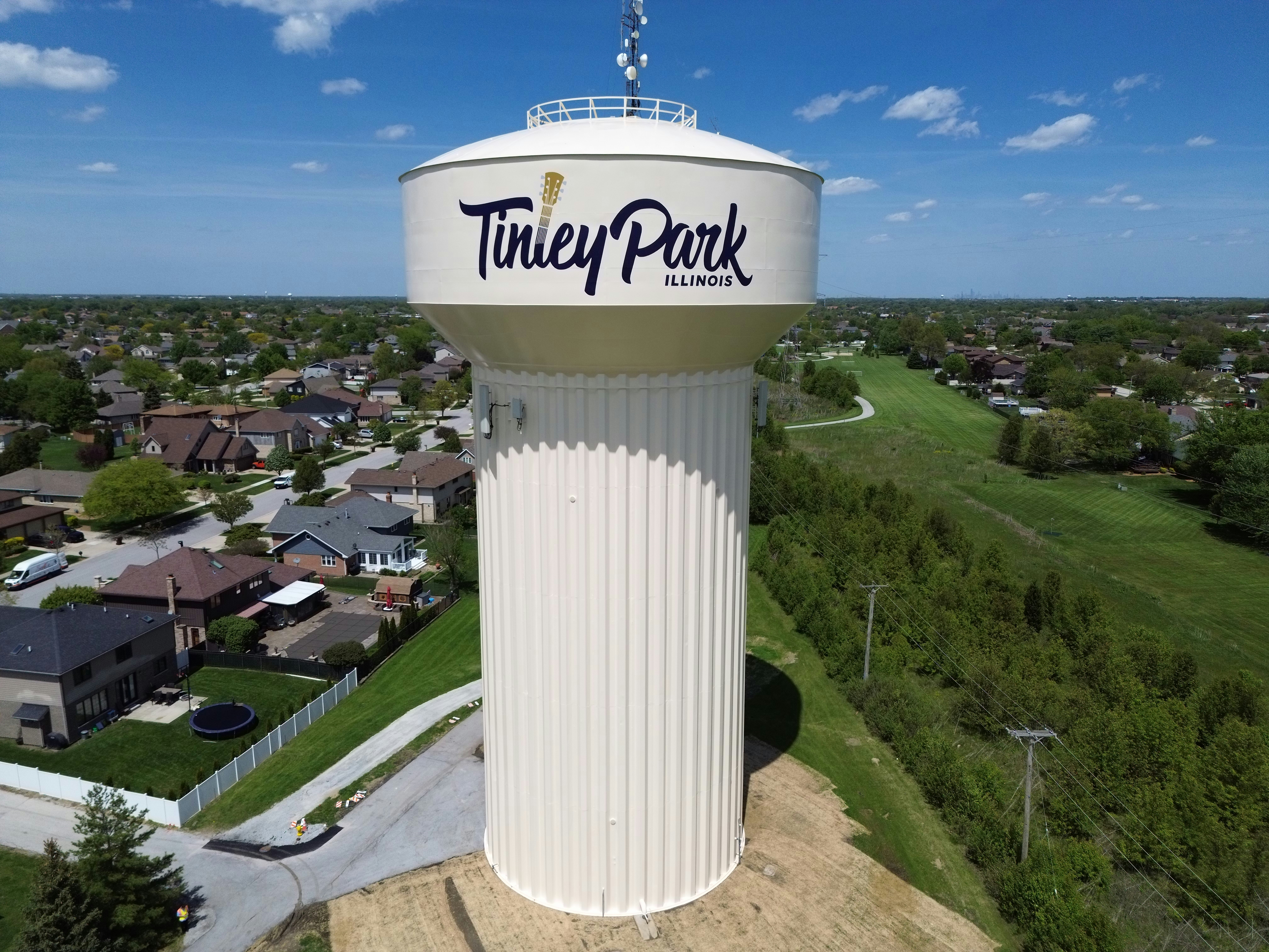 Taller Than Treeline: Tinley Park Water Tower Spearheading the Suburban Sky