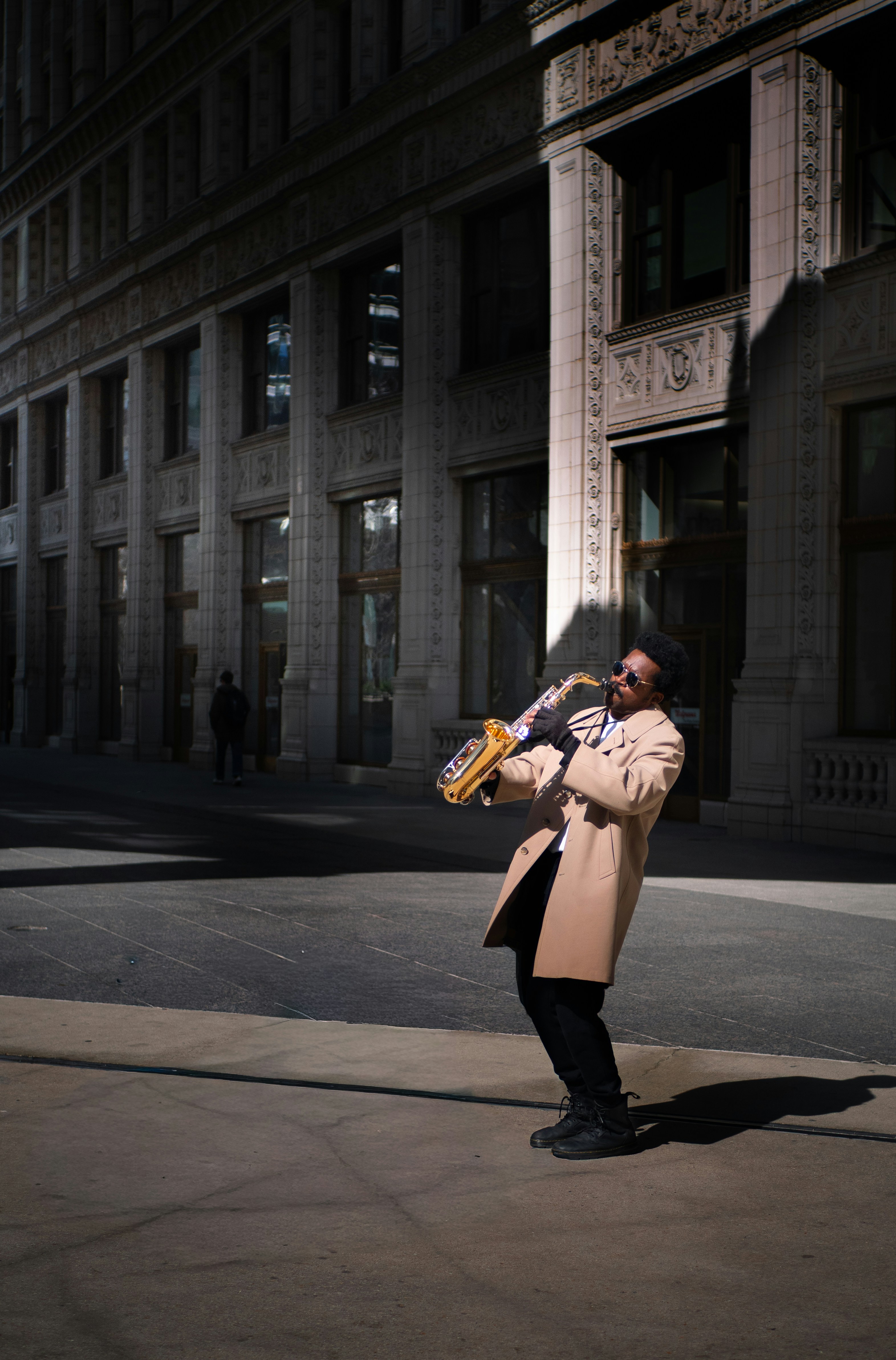Sax on the Silhouette: Jazz in the City Shade