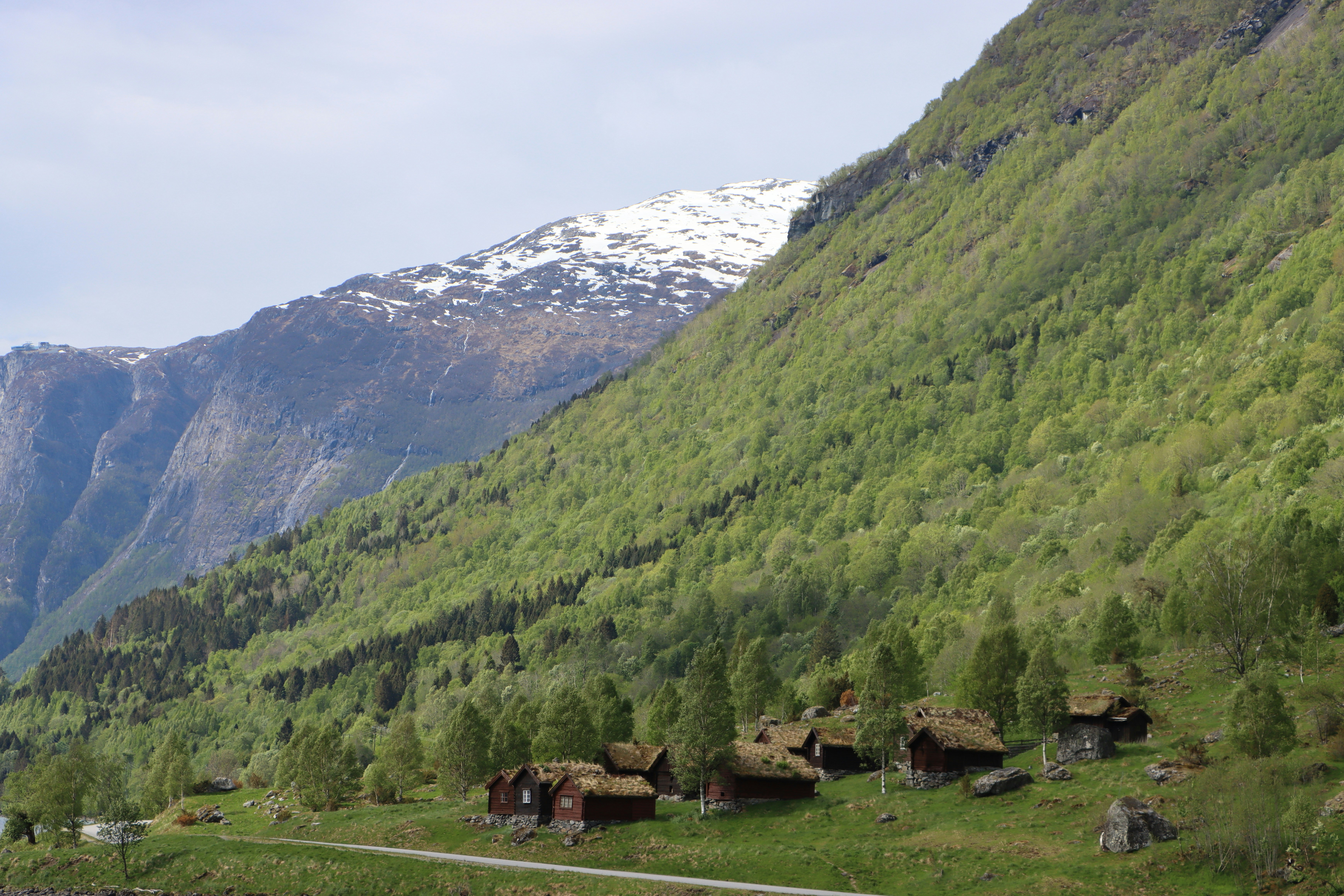 Snow-topped Alps Meet a Quiet Alpine Village