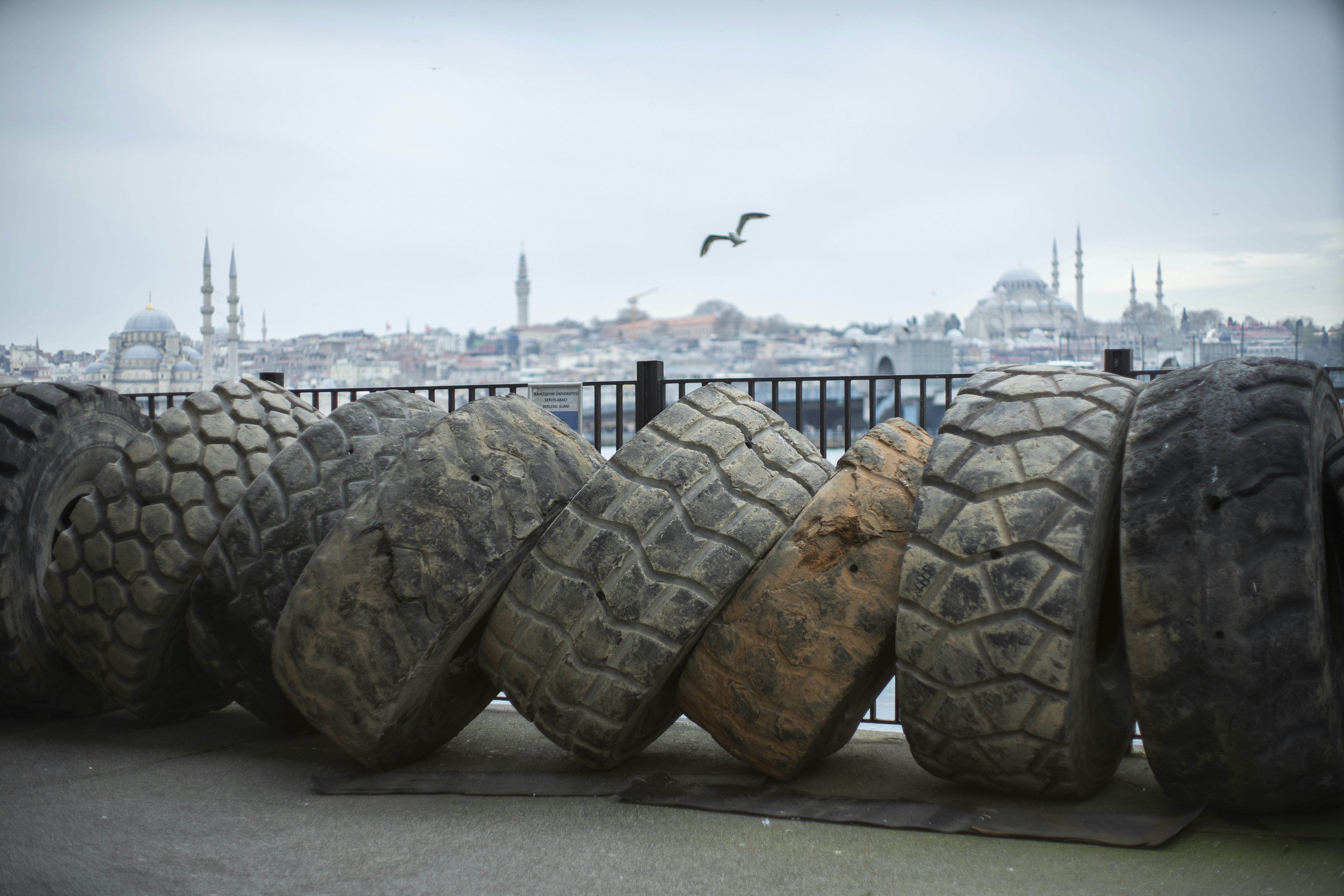 Tires as a Bridge: Seascape of Urban Whispers