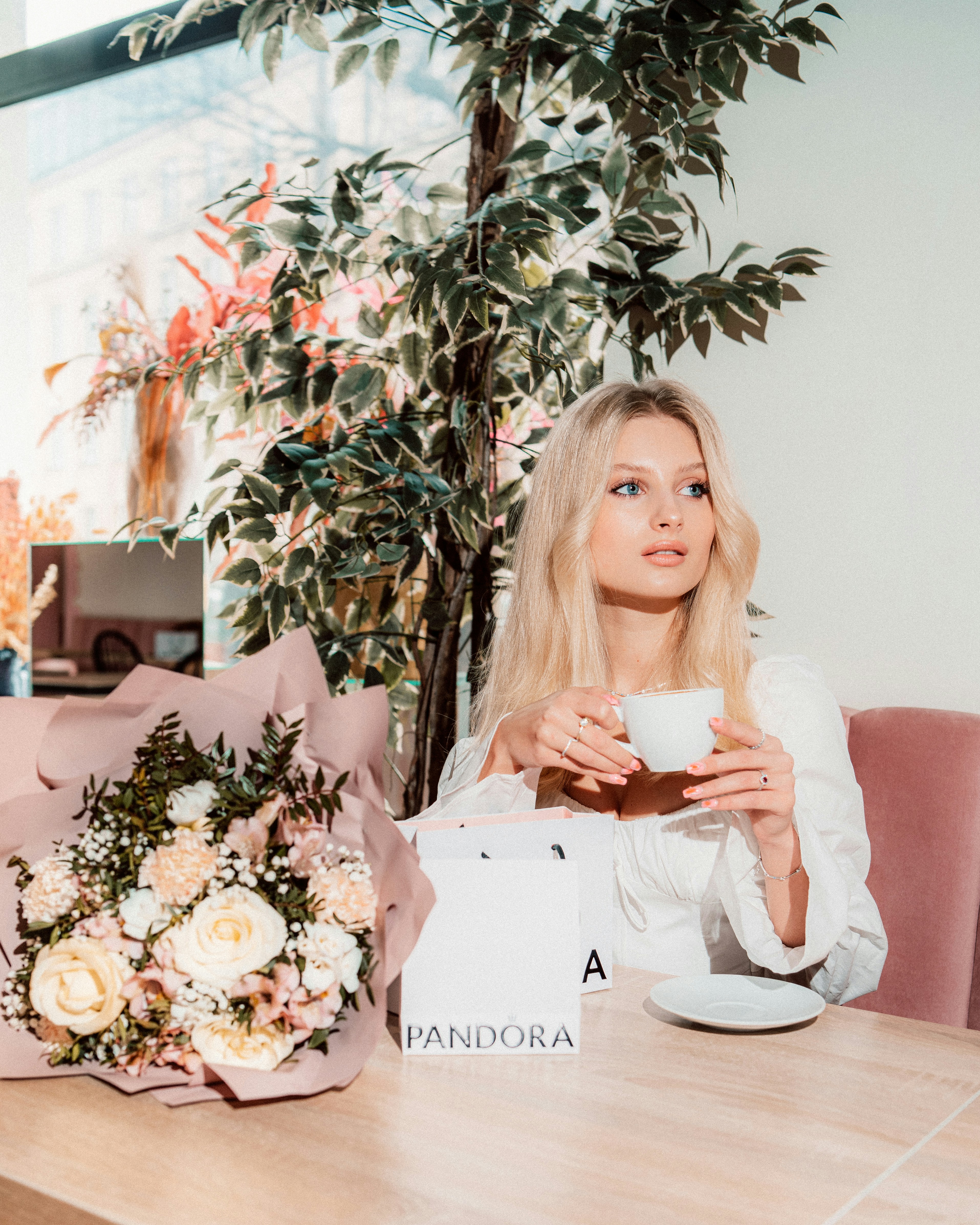 Cafe Quietude: A Blonde Moment Over Tea and Roses