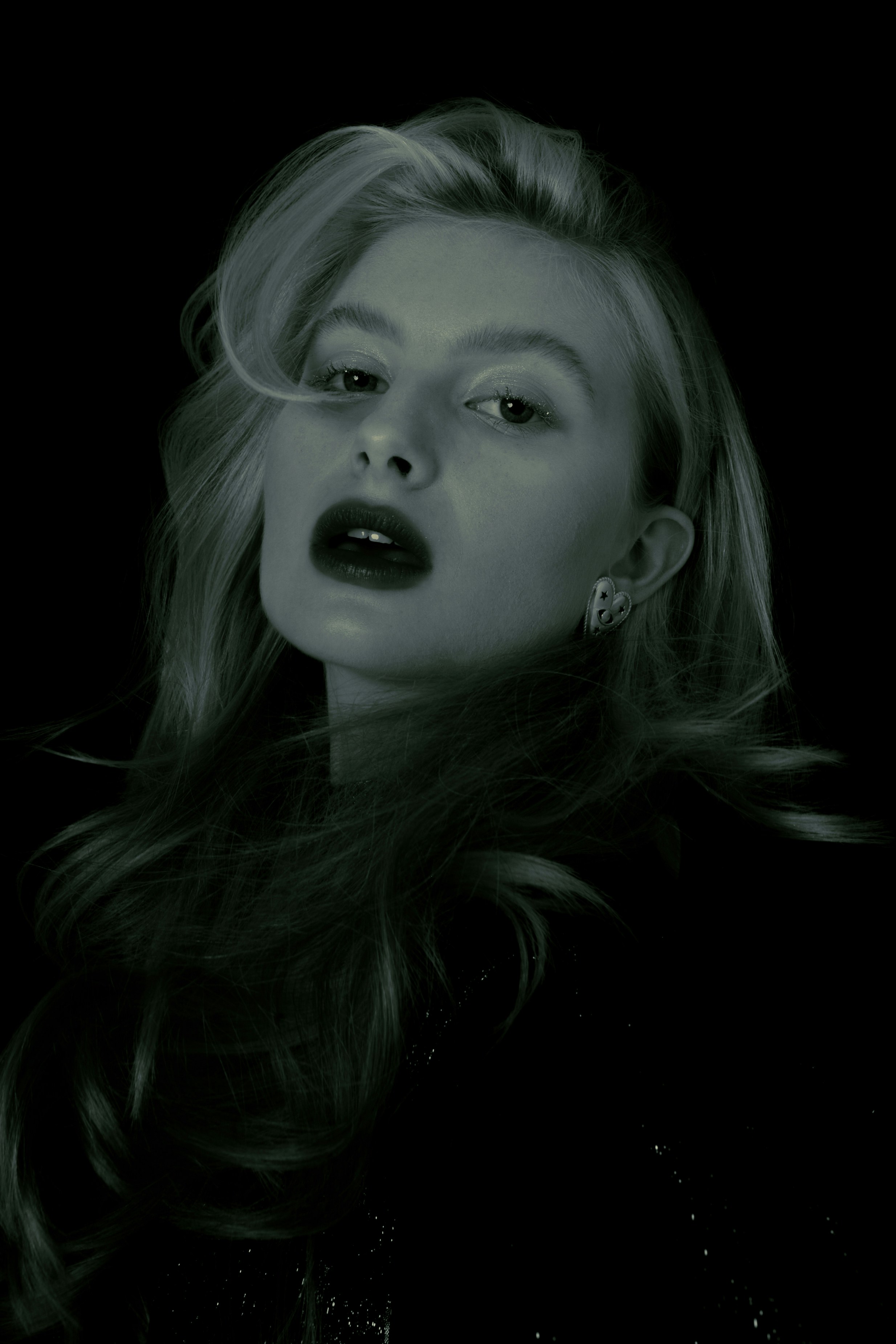 Haloed Gaze: A Portrait of Velvet Night