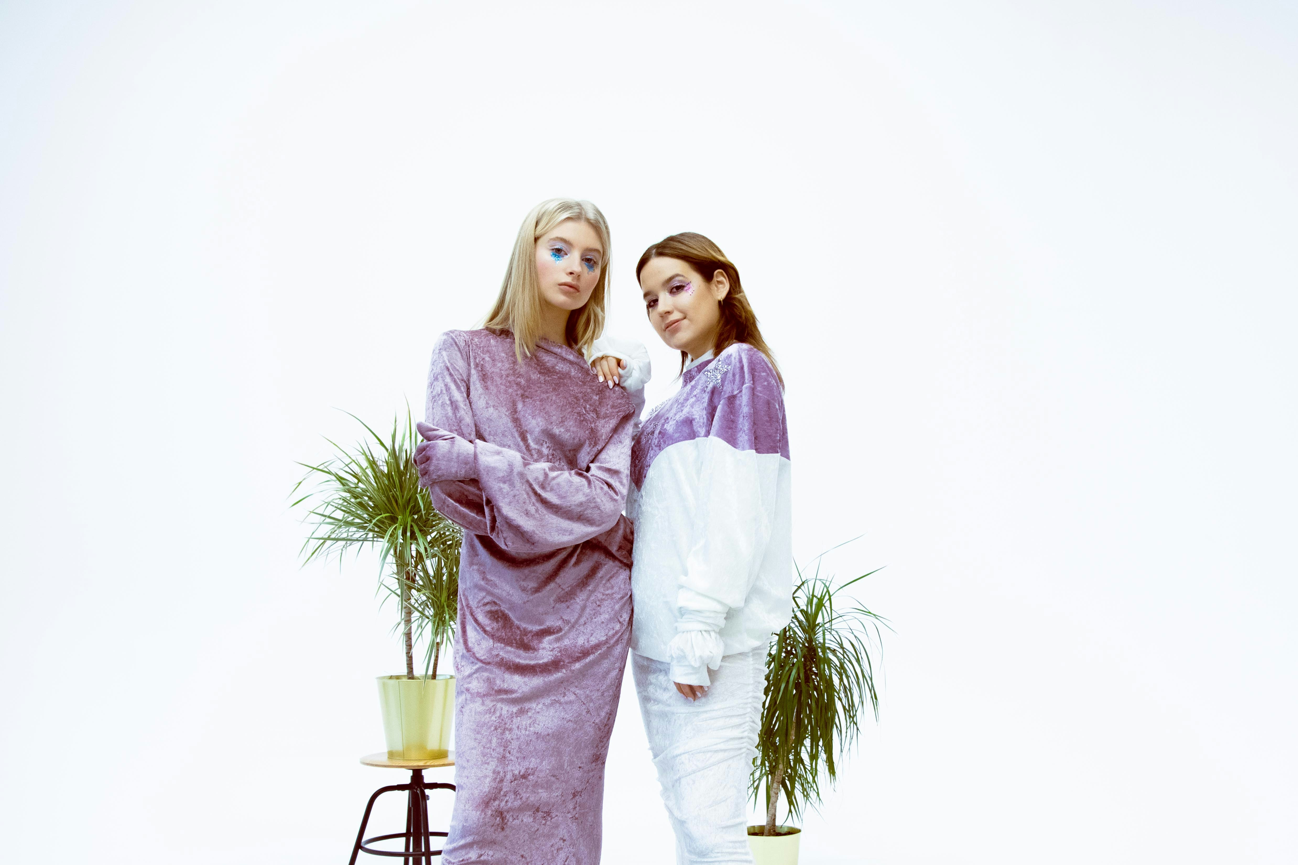 Pastel Portrait: Duo in Velvet Lilac