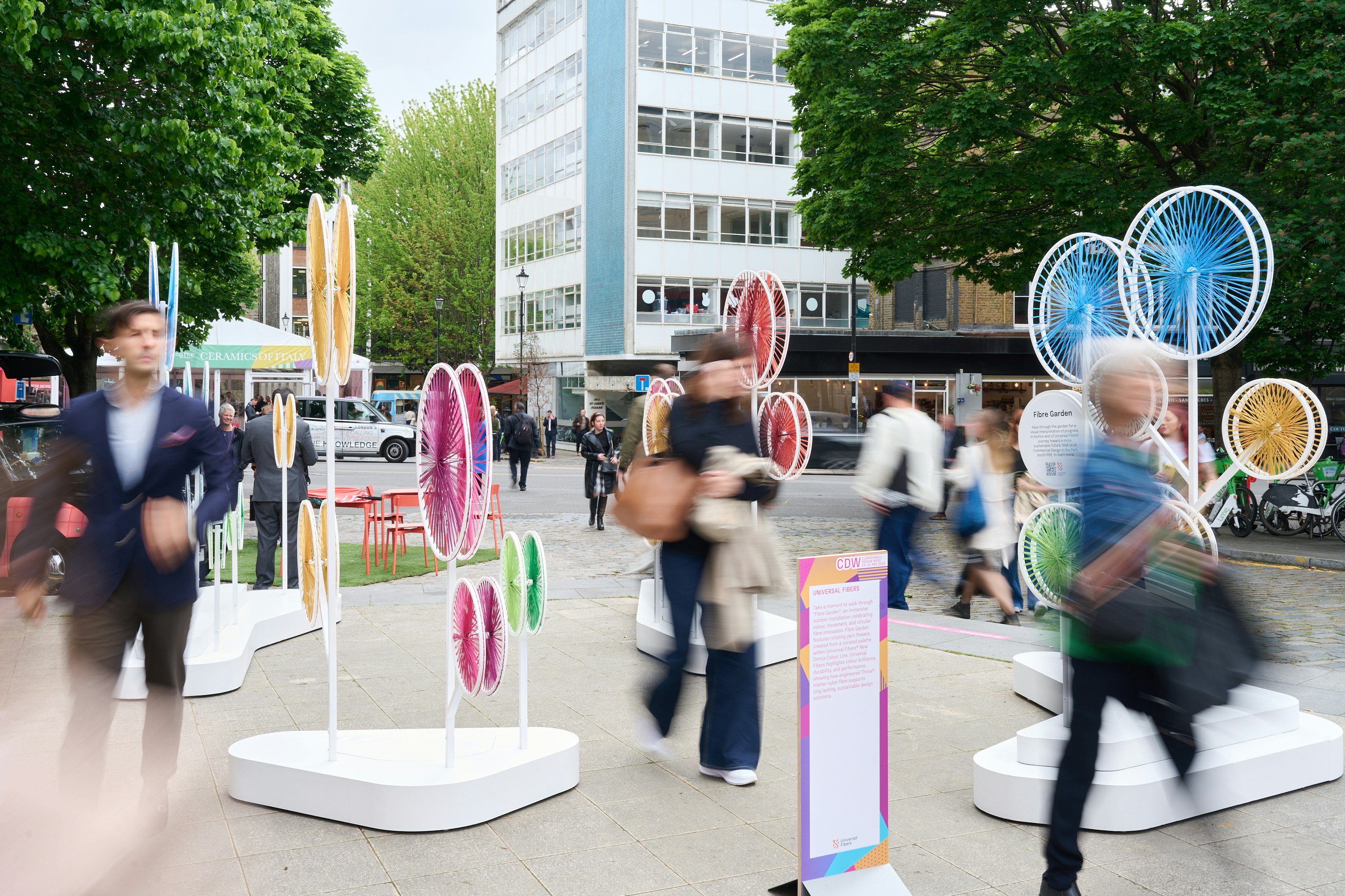 Motion in Color: An Urban Outdoor Art Exhibit in Soft Focus