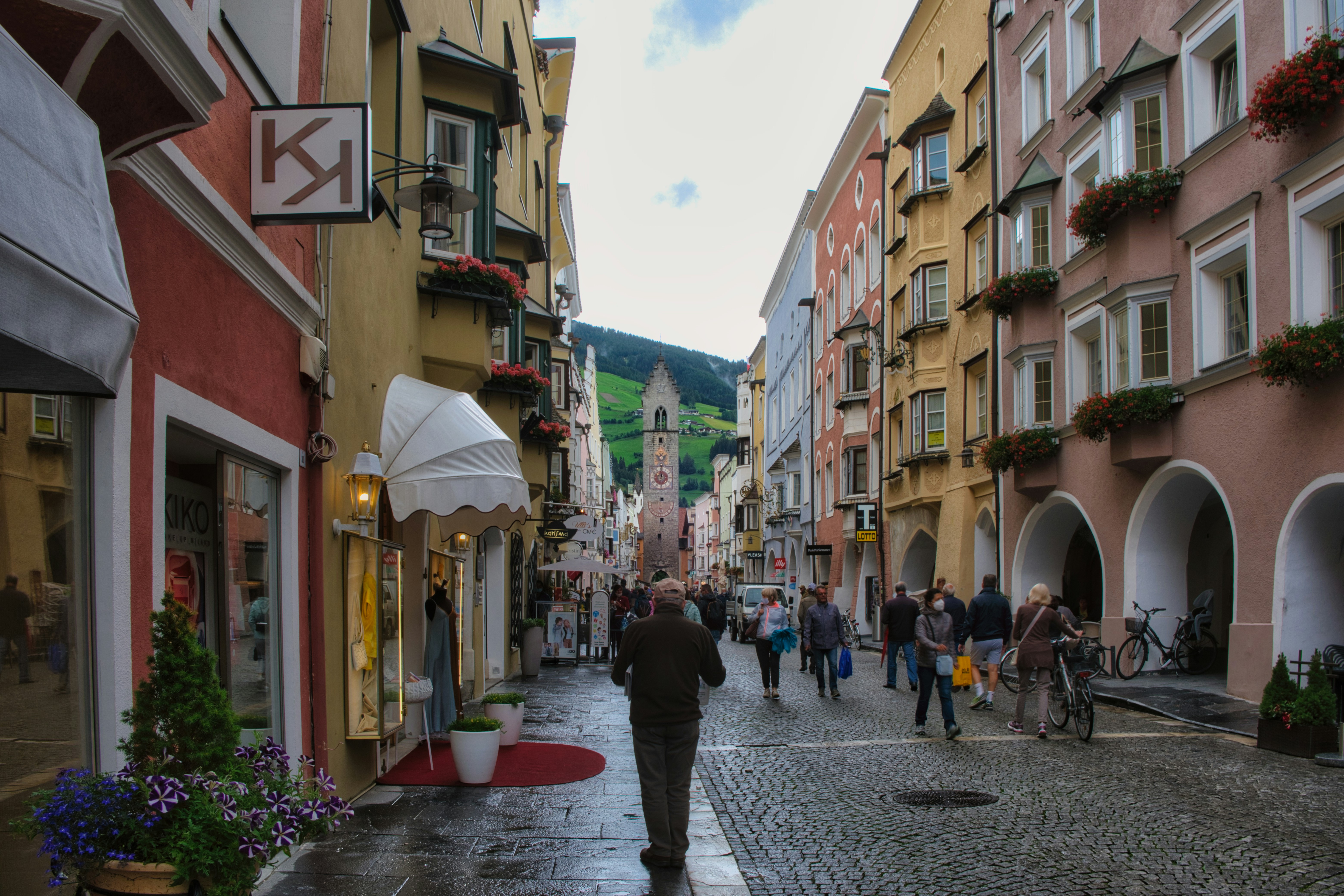 Pedestrian Street Toward the Clock Tower