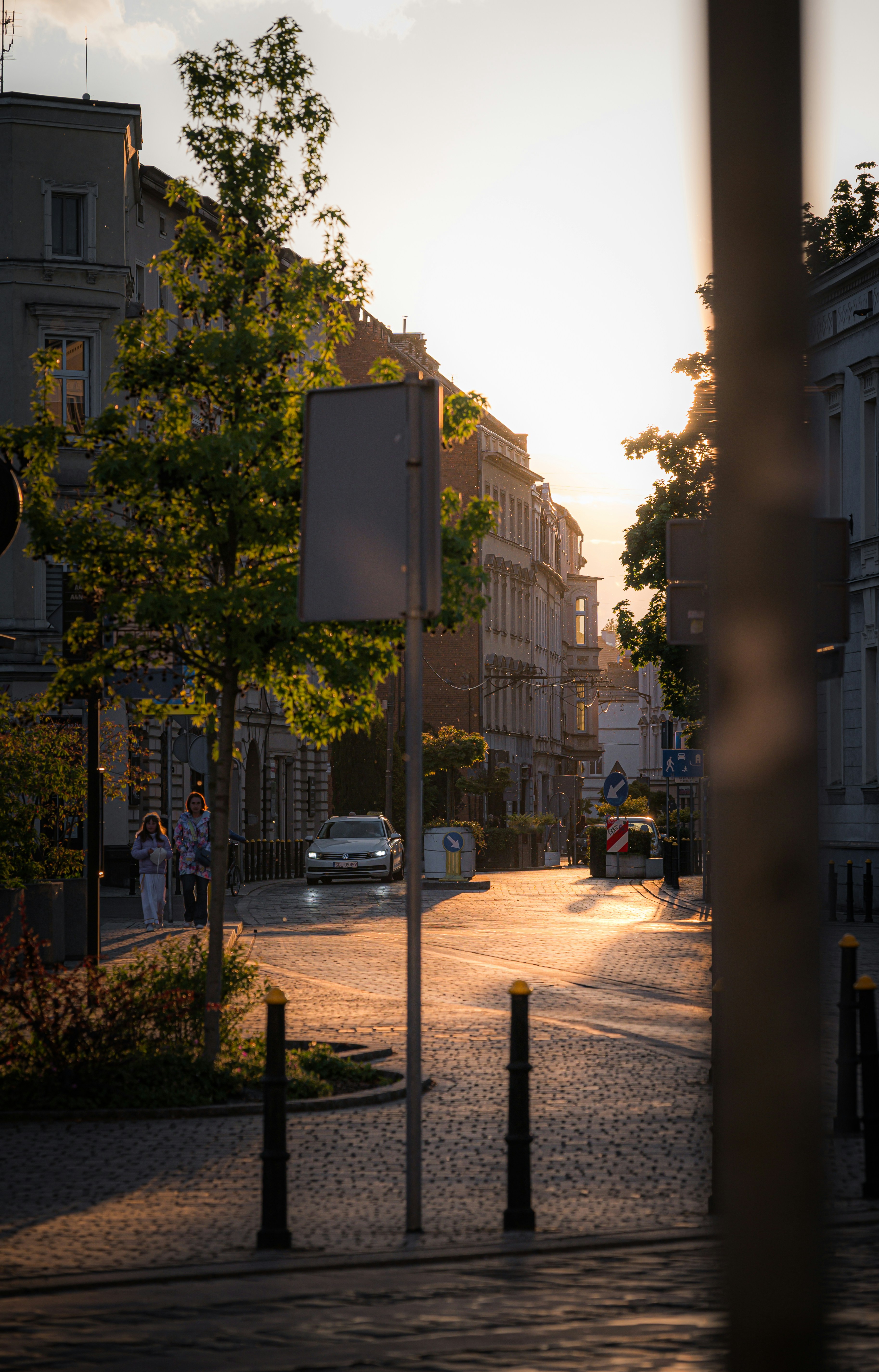 Golden Hour on a Quiet European Street