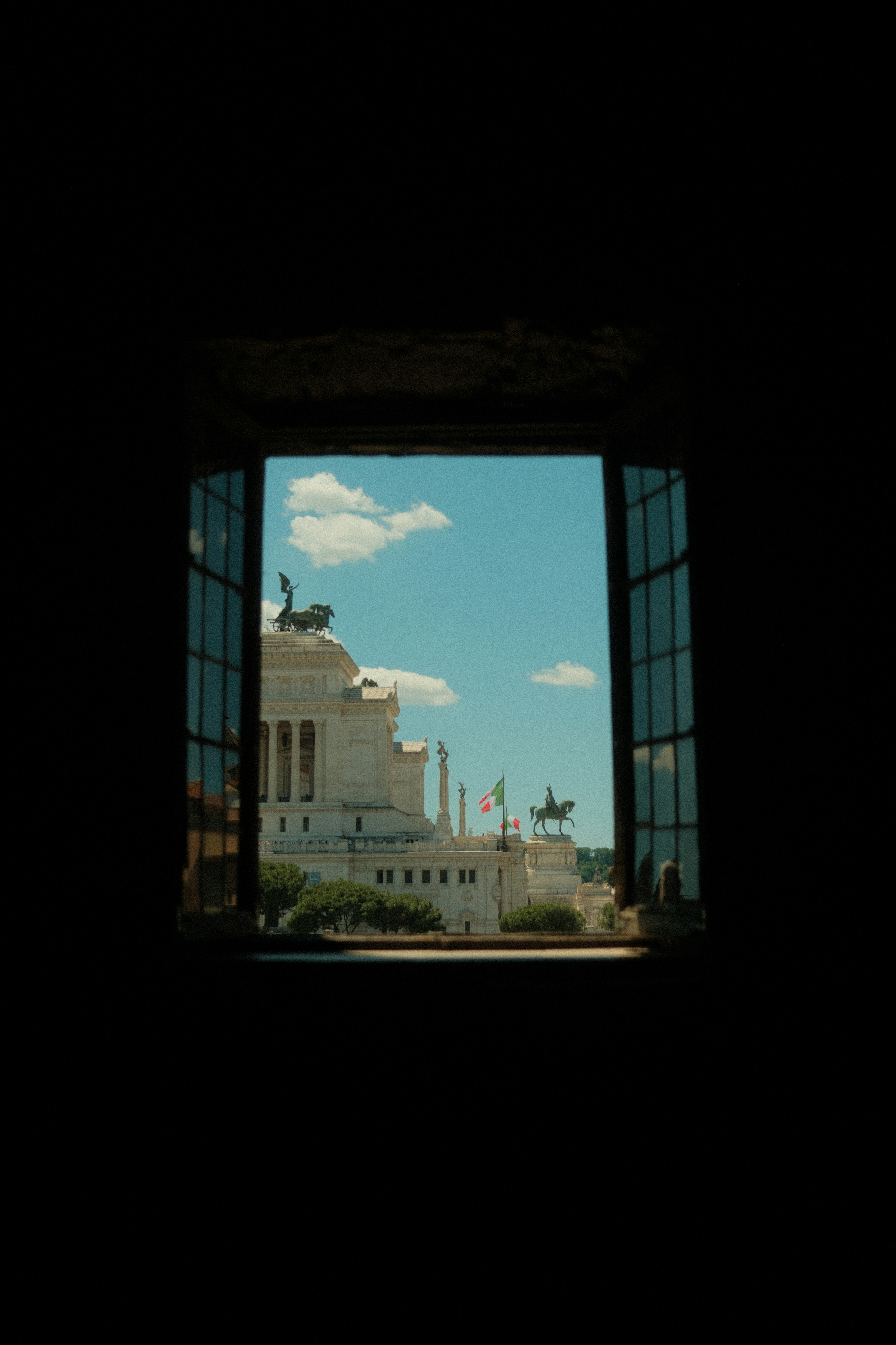 Through the Dark Window: A Capitol Vista Framed by Shadow