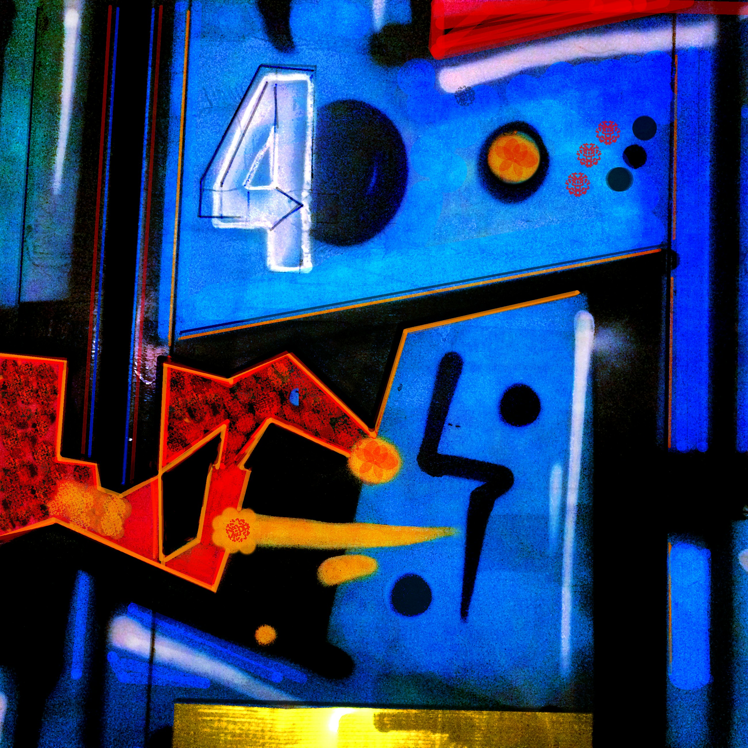 Neon Blue Slot: A Glowing Four Overlays in a City of Light