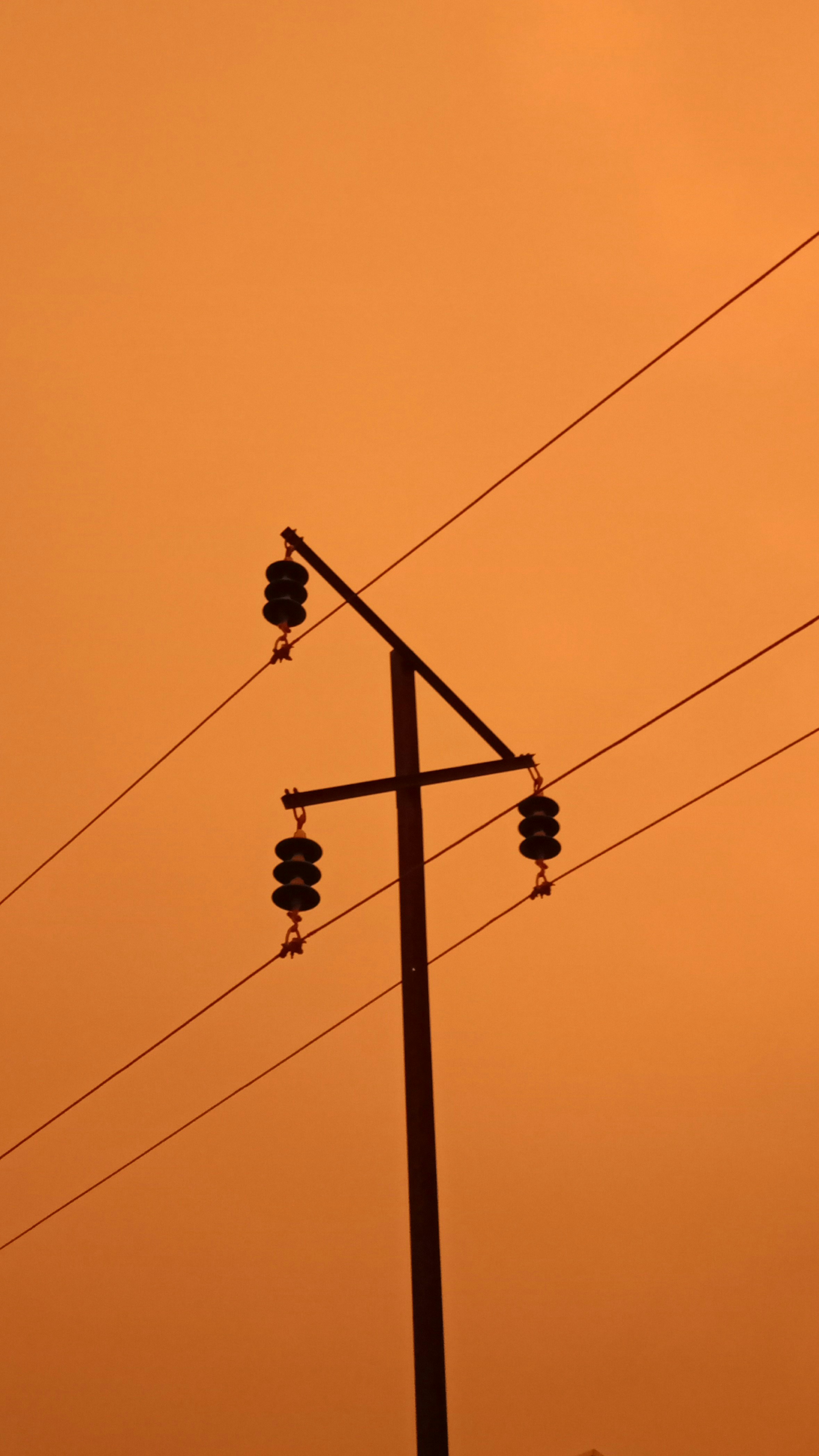 Silhouette on a Steel Spine at Sunset