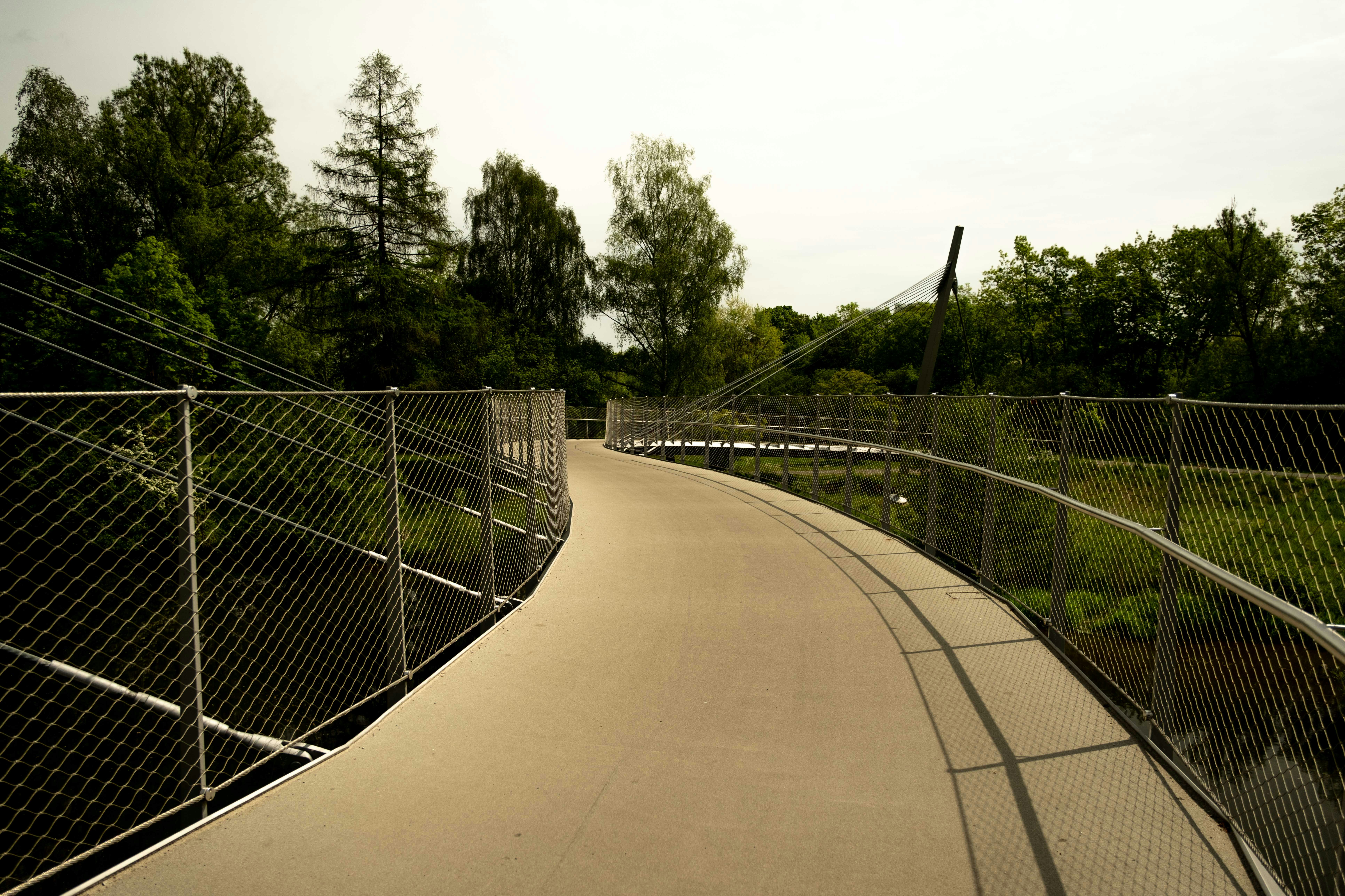 Curved Bridge into the Green Horizon