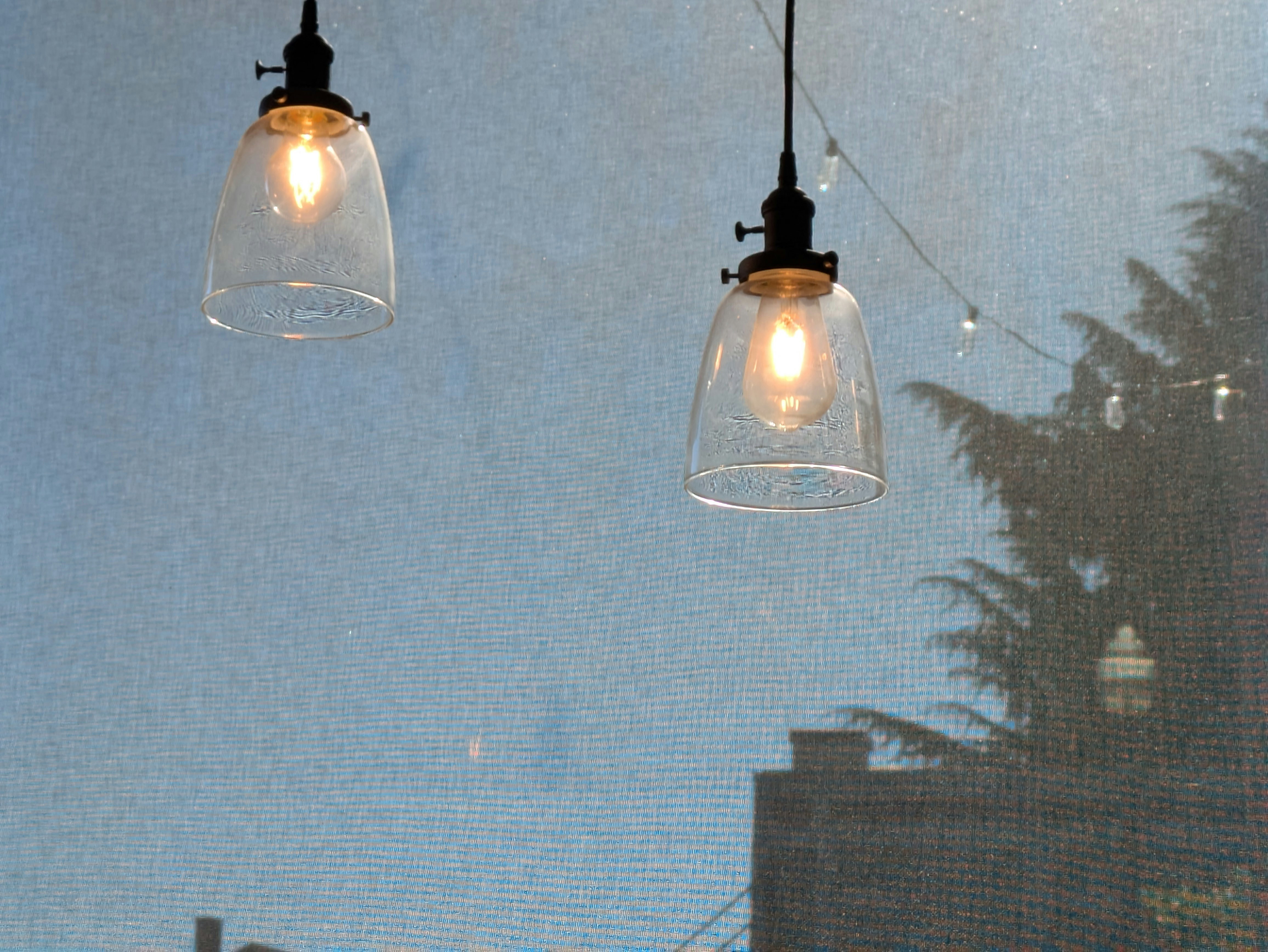 Warm Globe Lamps Over a Quiet Backdrop