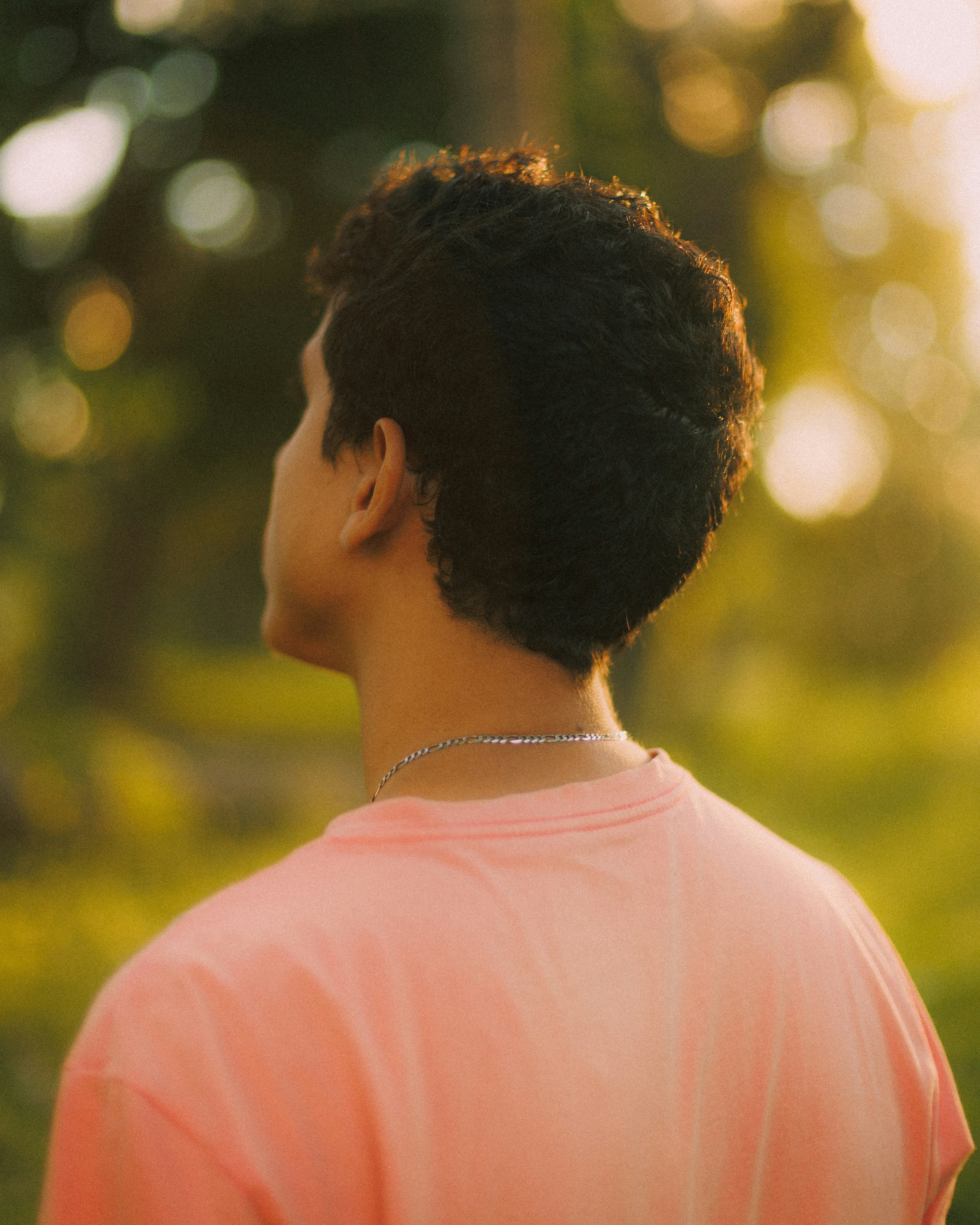 Soft Backlit Portrait: A Quiet Moment in Sunset Park
