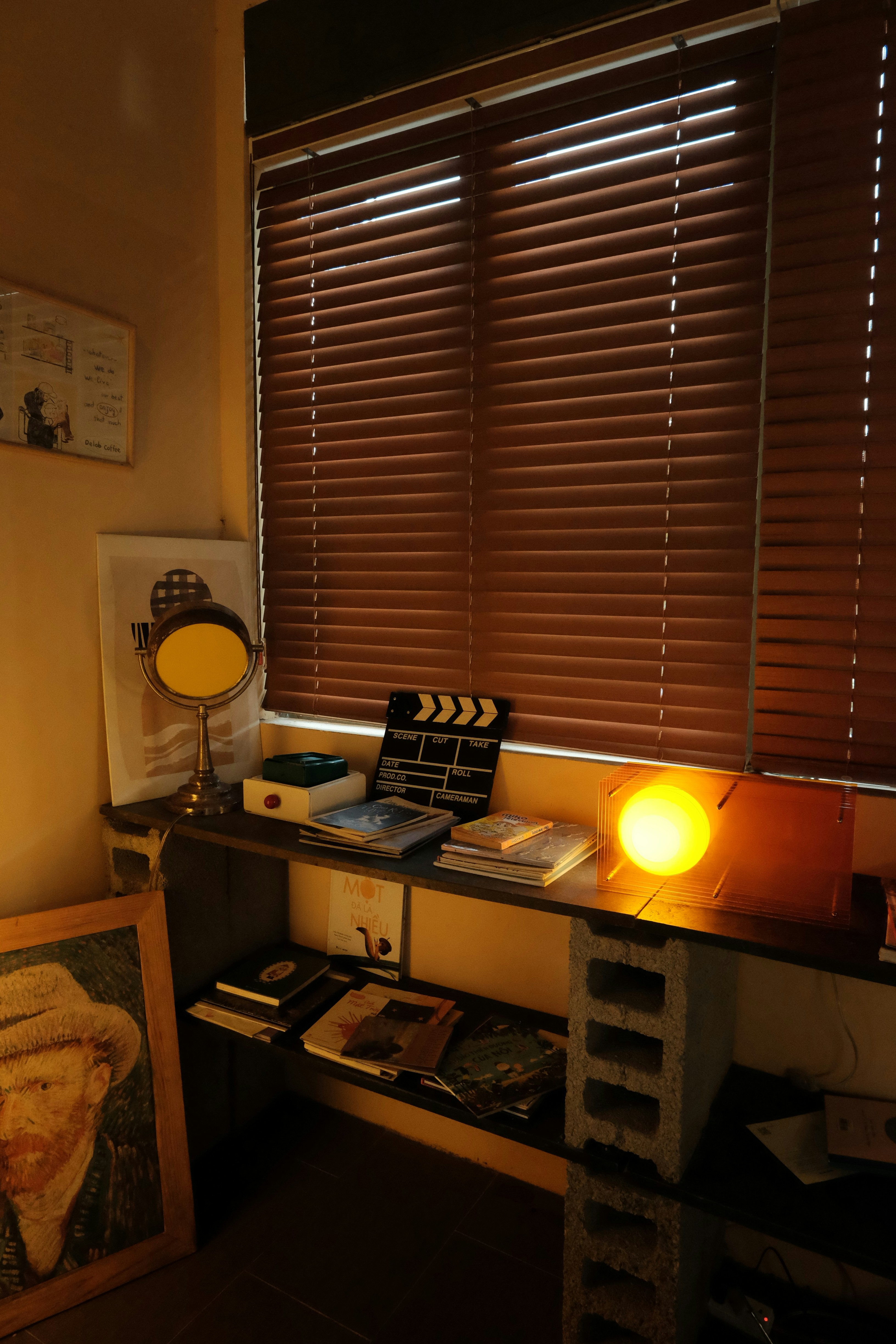 Lamplight Corner: A Studied Still Life in Warm Amber