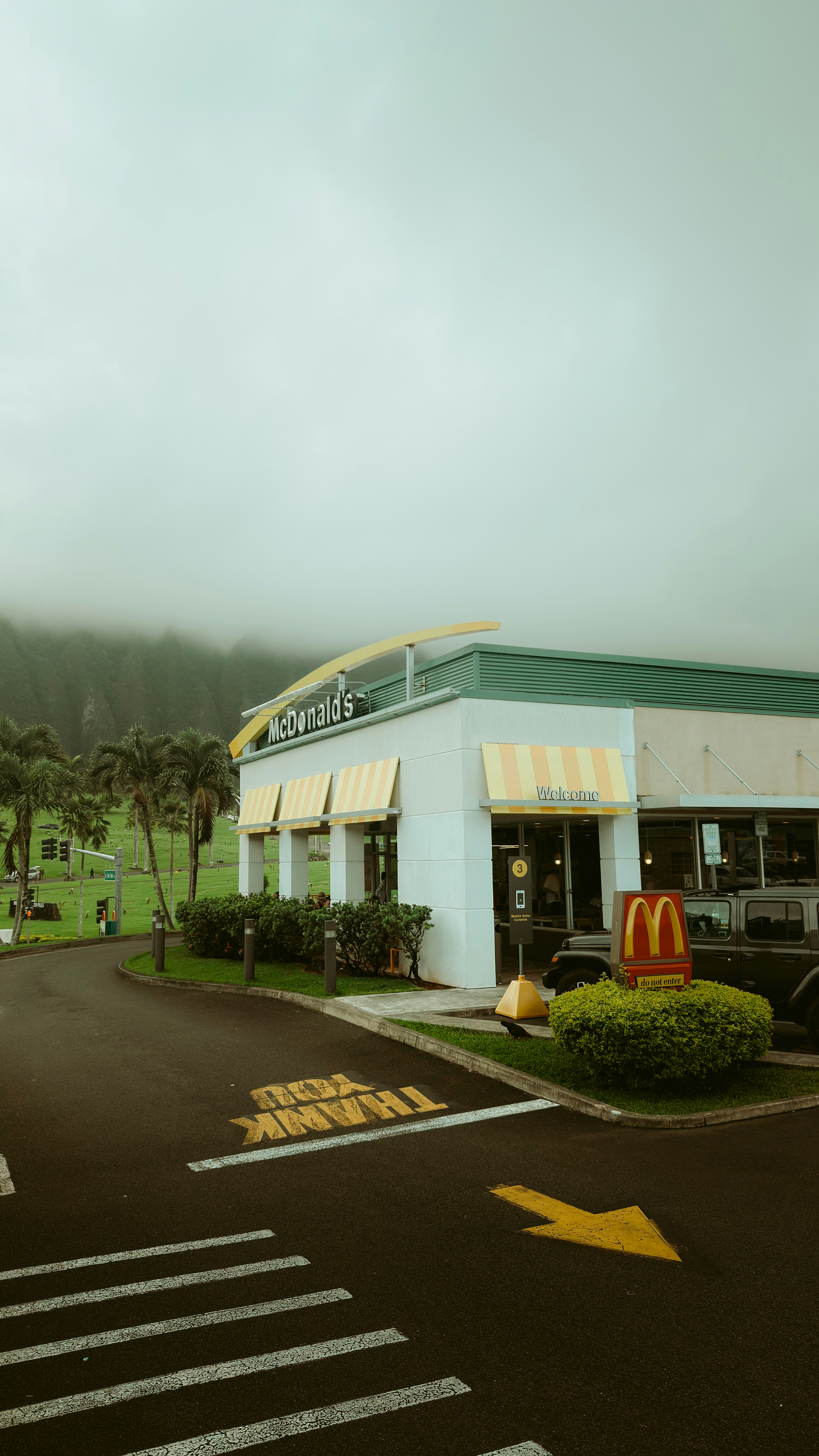 Golden Arches at Dusk: McDonald's by the Green Shore