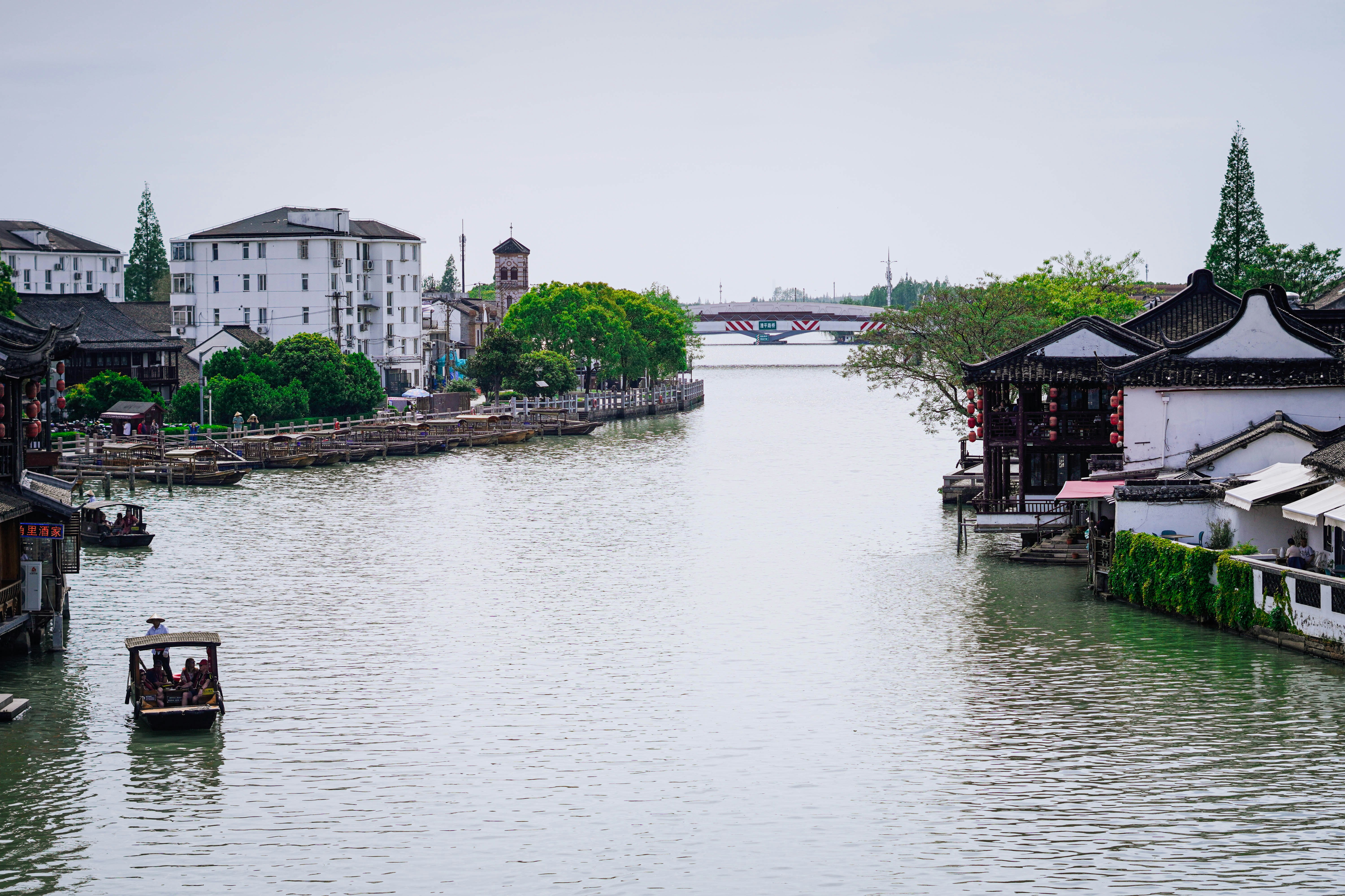 Quiet Waterway Between Historic Docks