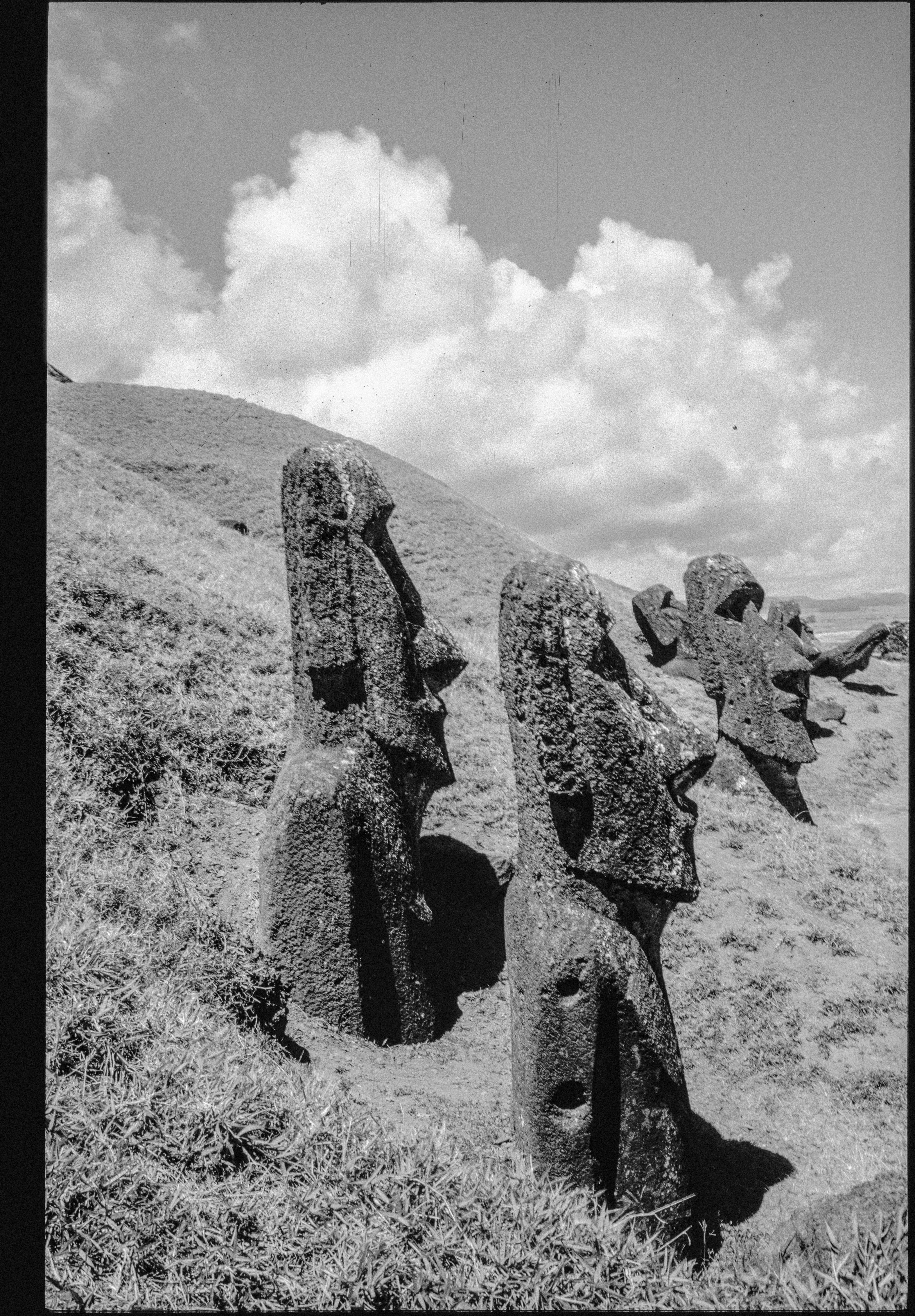 Stone Figures on a Wind-Swept Ridge