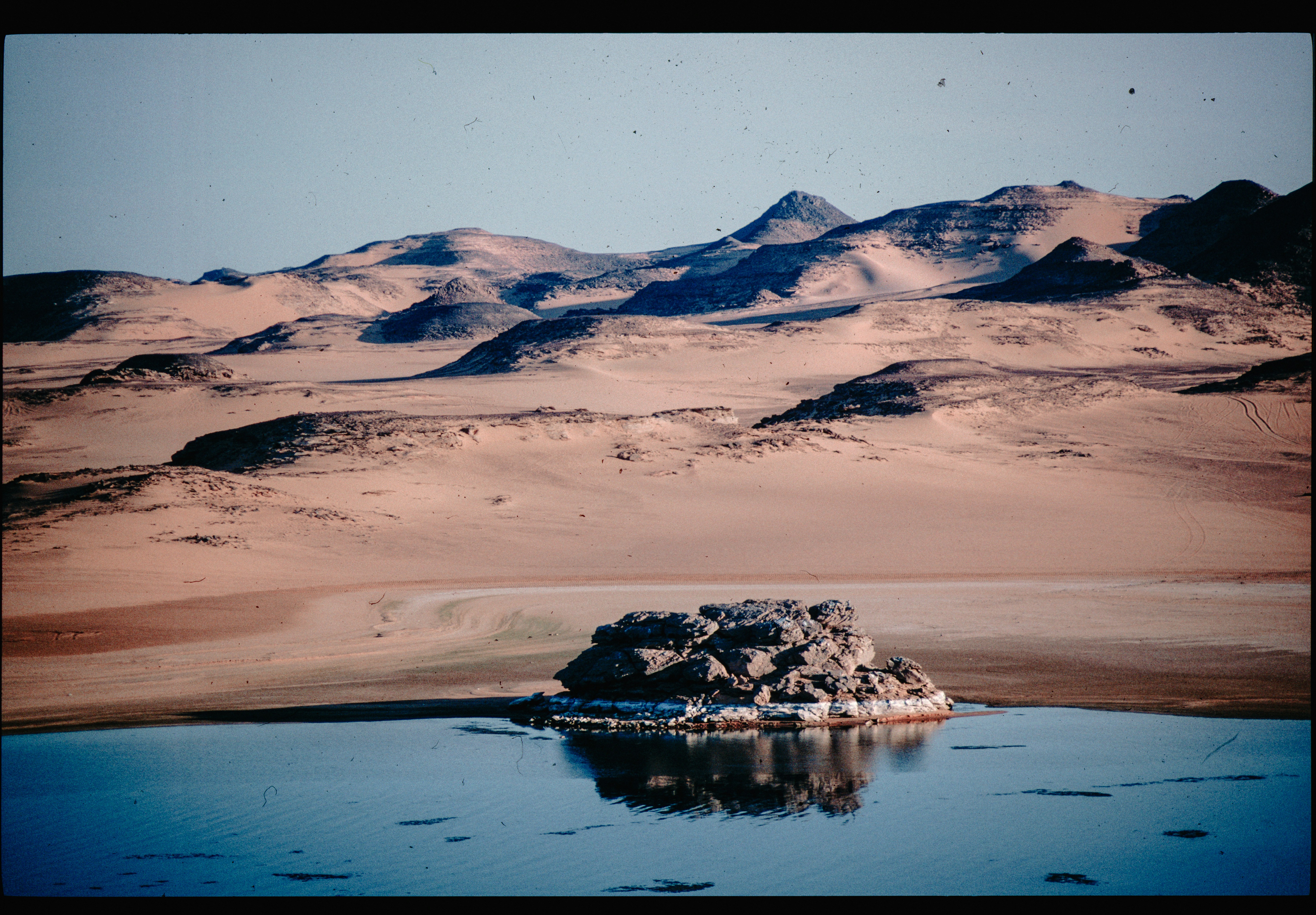 Mirage Island in a Desert Sea