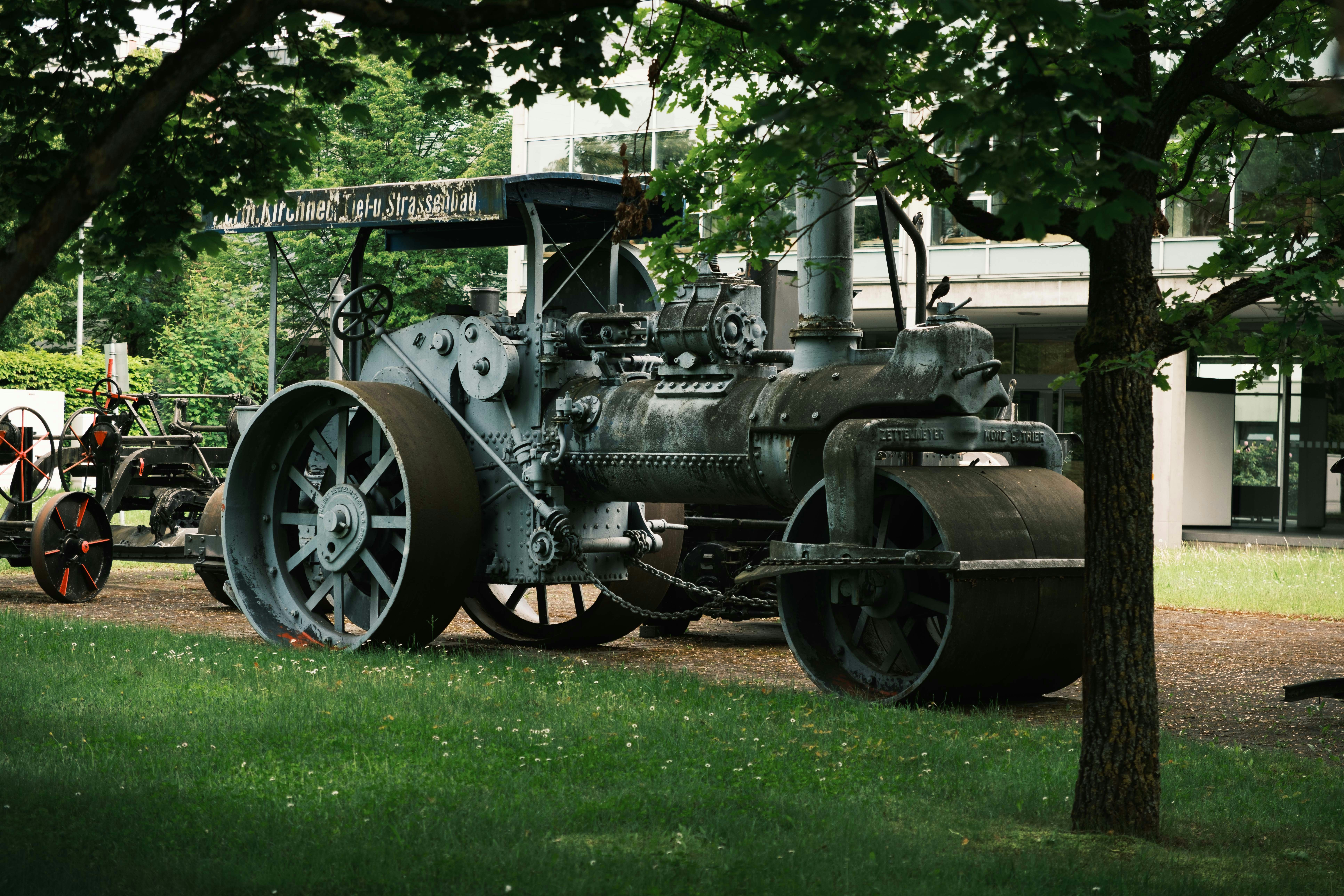 Legacy of Steel: A Historic Traction Engine Resting Beneath The Shade