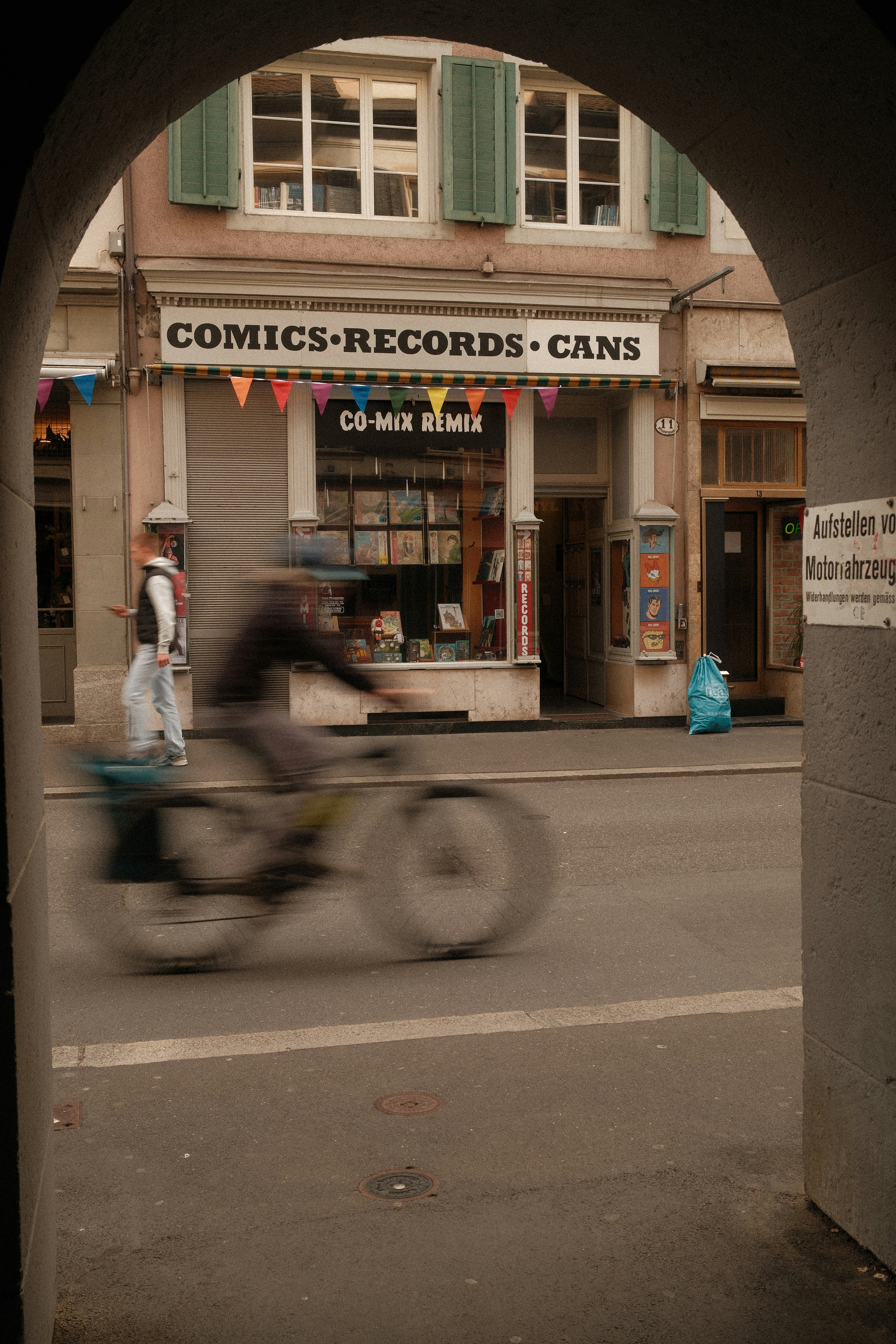 Motion Through an Old Town Archway