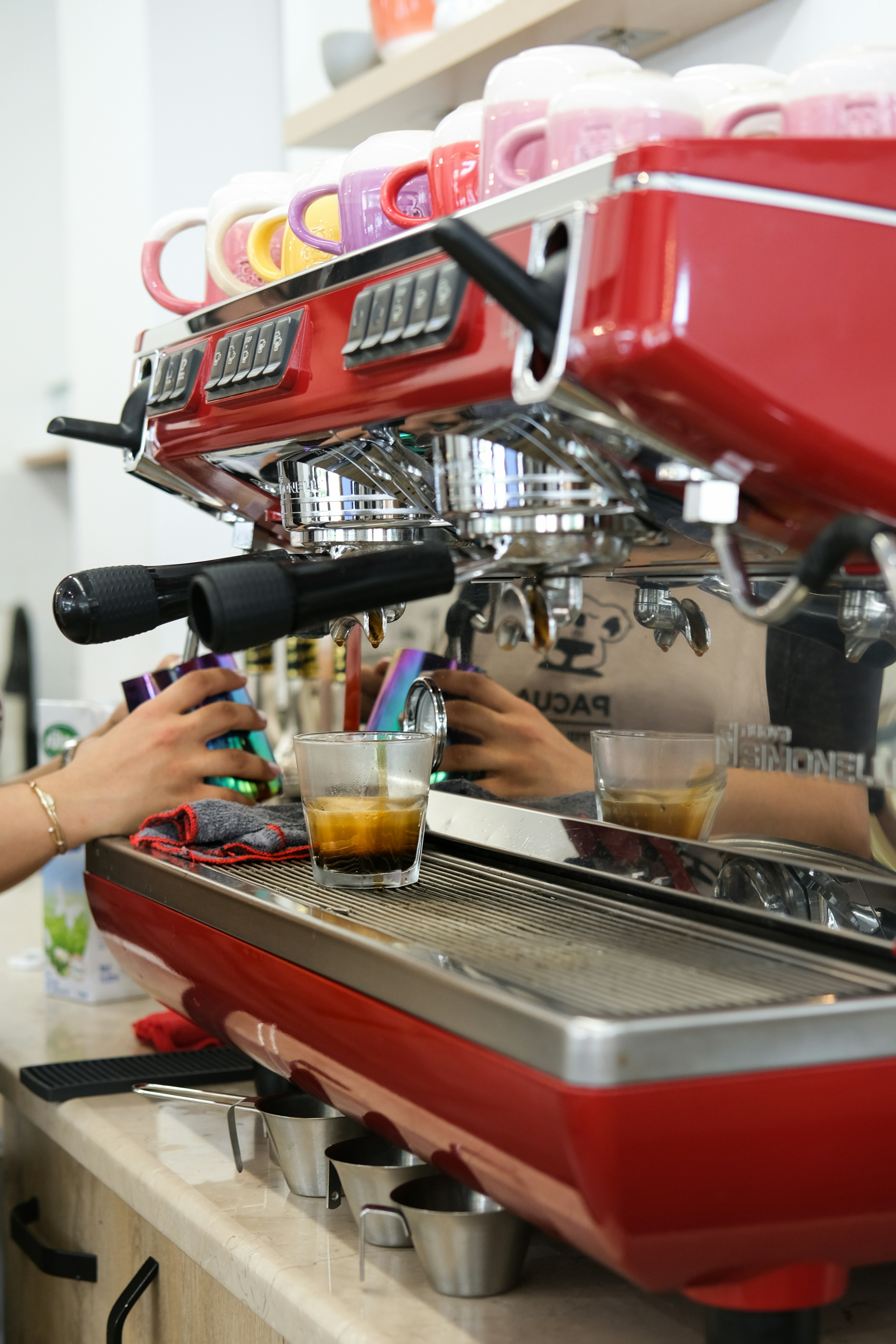 Steam and Steam: Barista’s Hands at the Espresso Machine