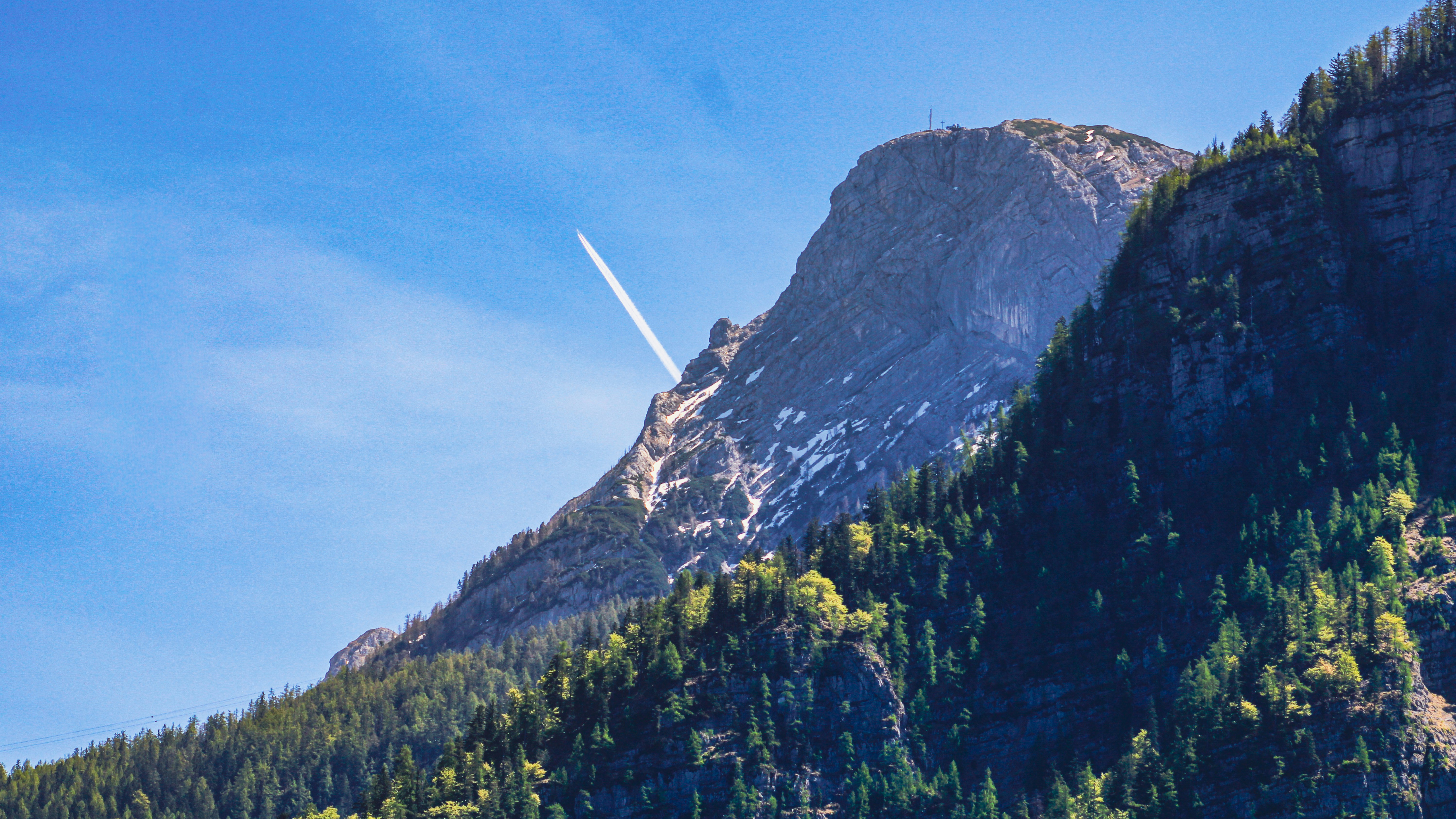 Wind-sculpted Peak with a Needle of Sky