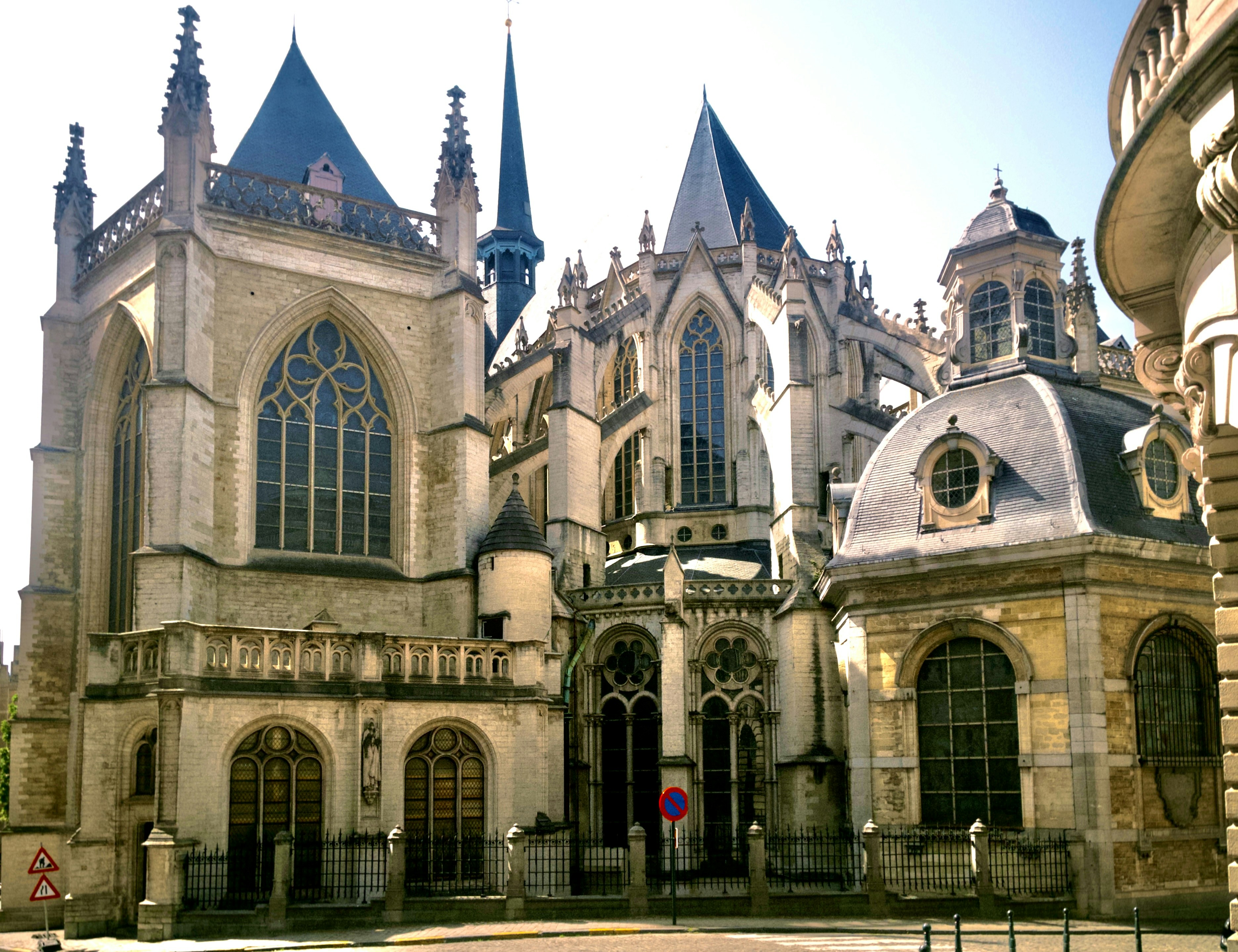 Gothic Facades of a European Cathedral