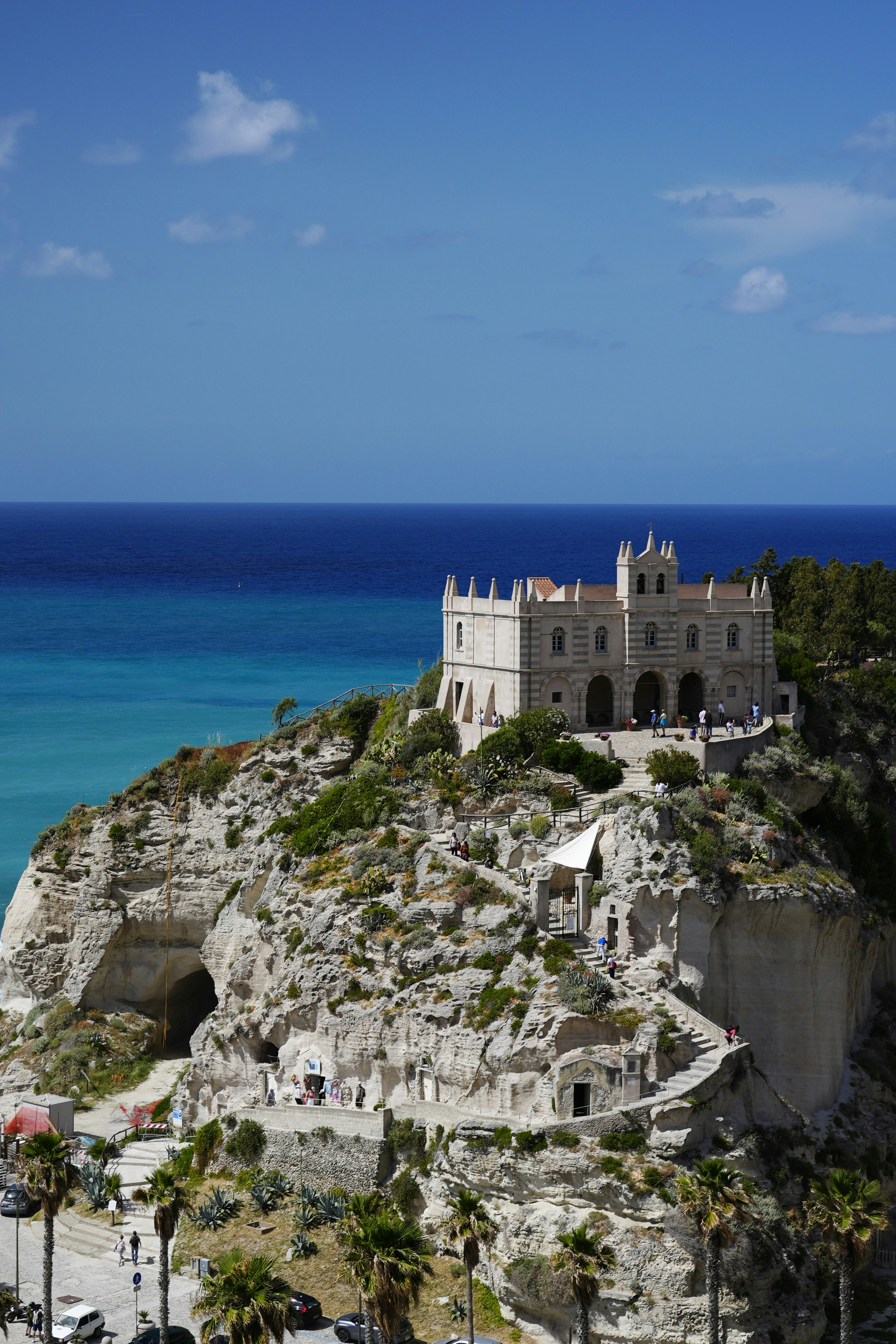 Clifftop Abbey Overlooking Aegean Blues