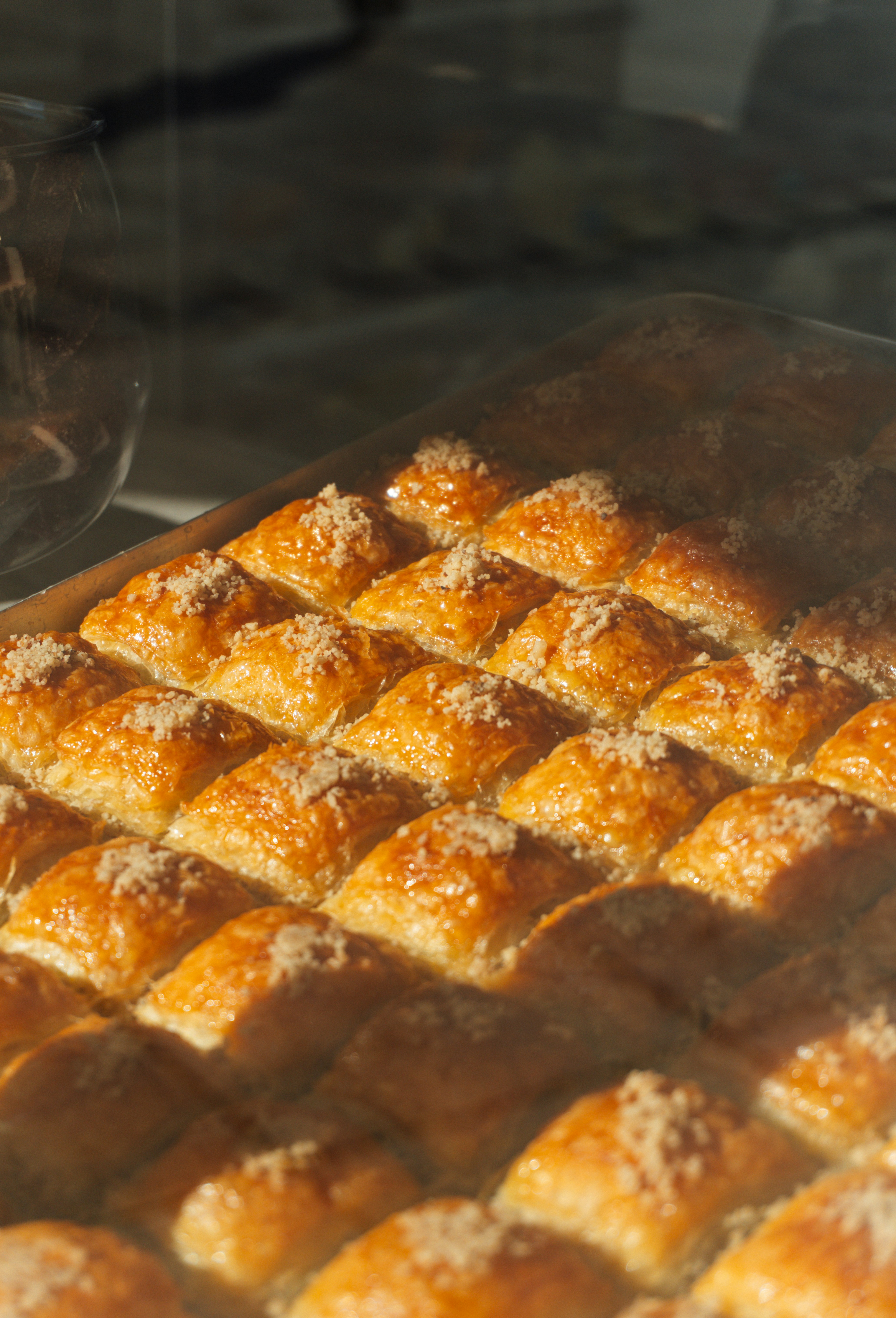 Golden Diamond Pastry Grid Fresh from the Oven