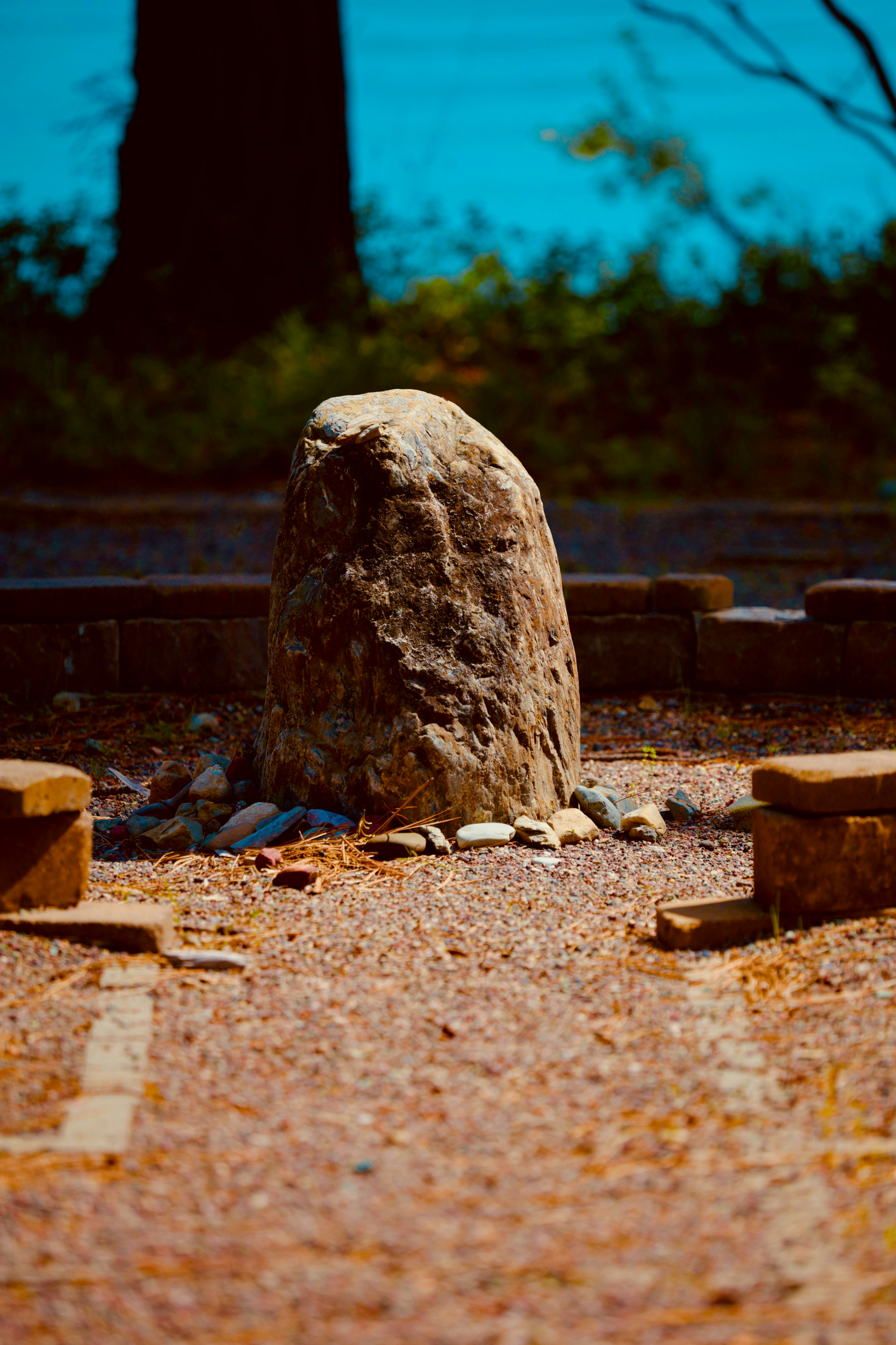 Stone Sentinel in a Quiet Gravel Garden