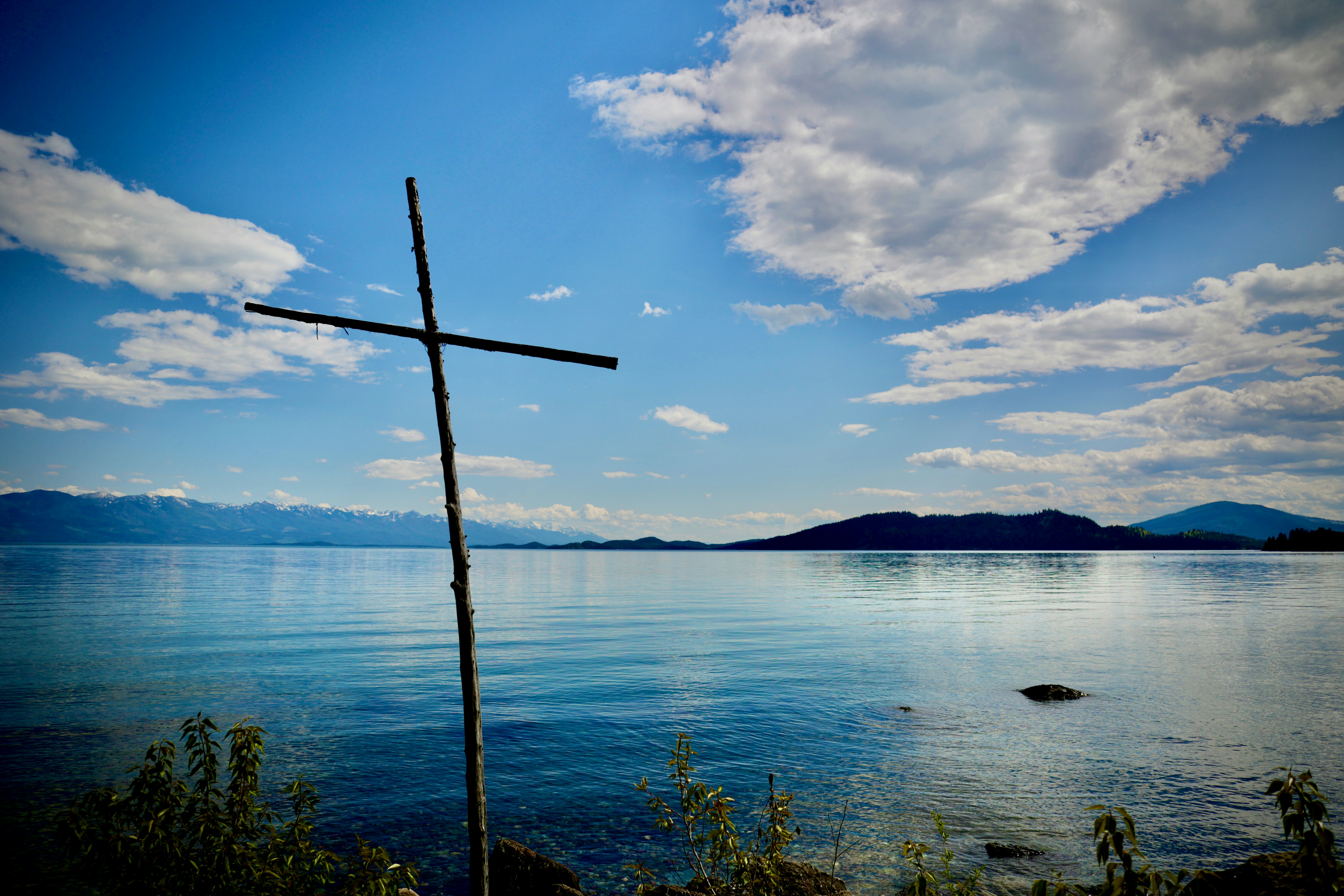 A Quiet Cross Over the Blue Expanse